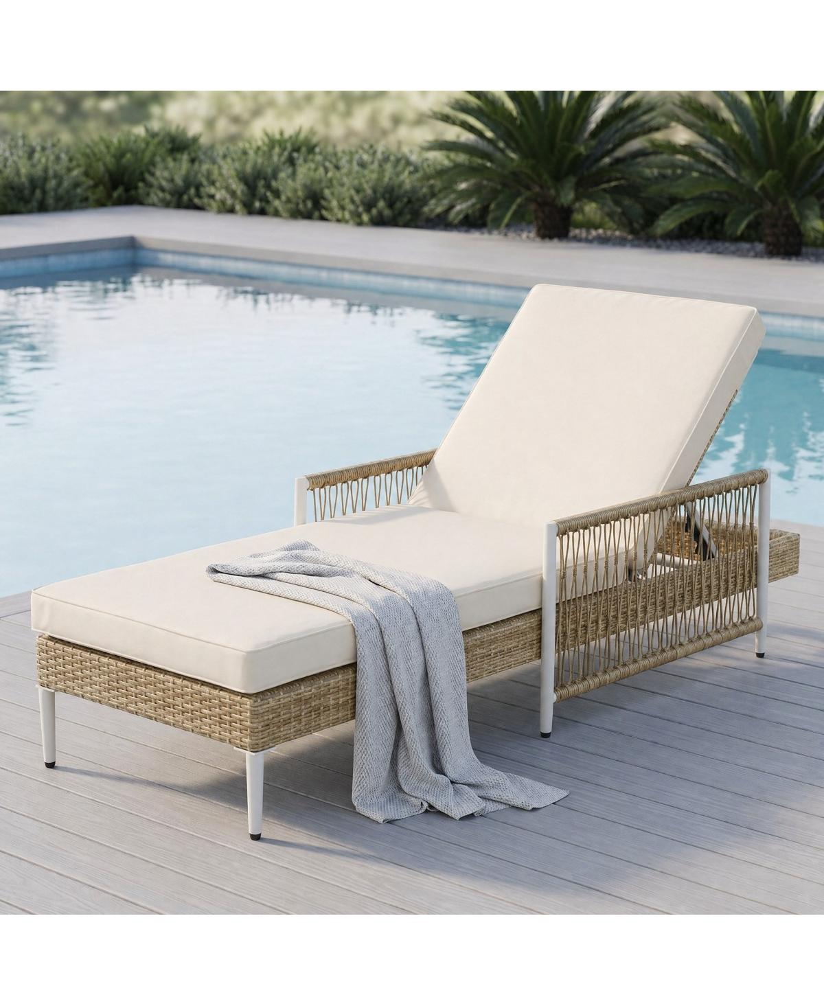Click here for Asagikoiai Patio Pe Rattan Lounge Chair  6-Positio... prices