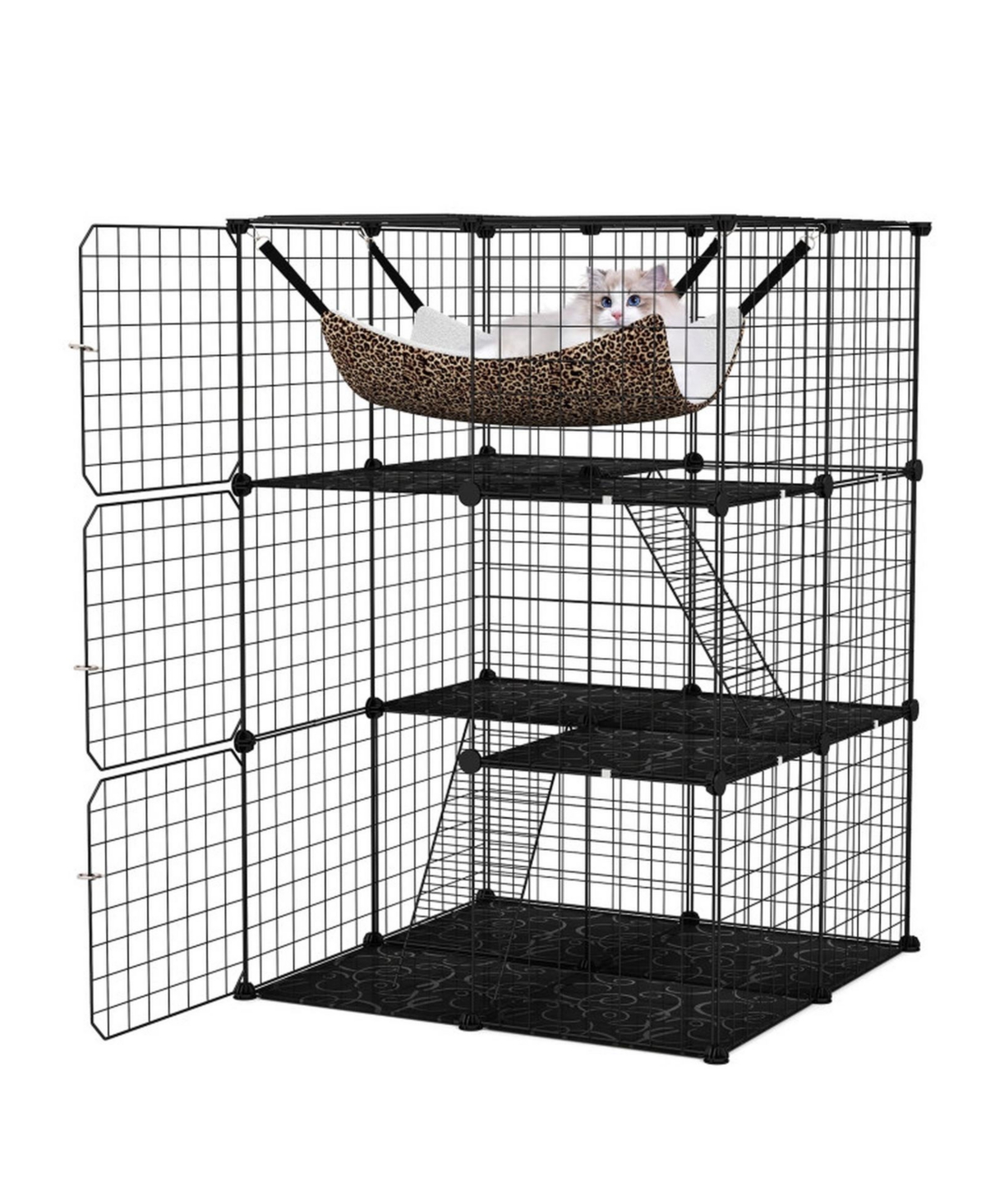 Click here for Hongge 3-Tier Indoor Cat Cage Detachable Metal Wir... prices