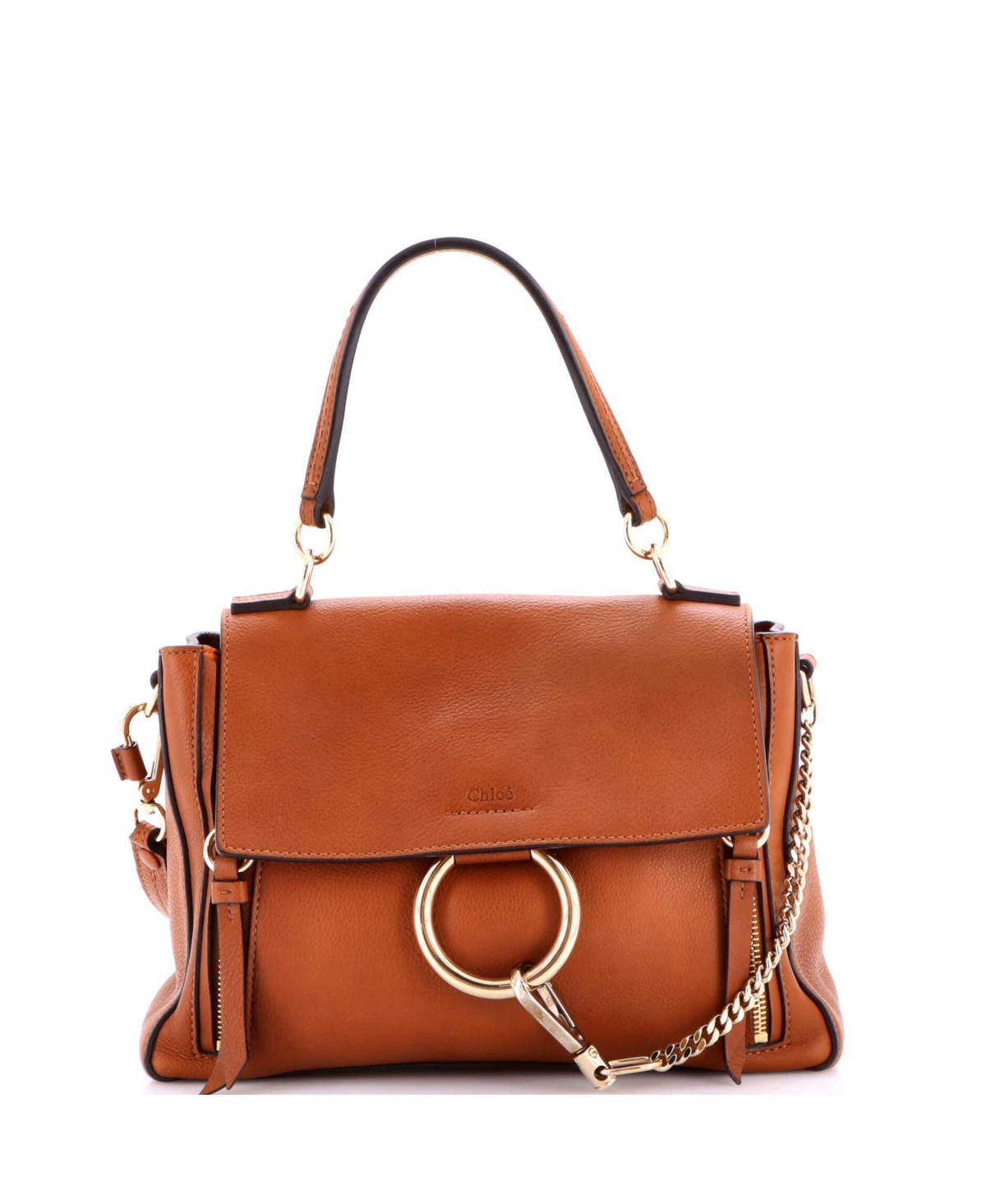 Click here for Pre-Owned Chloe Small Faye Day Bag Leather - Brown prices