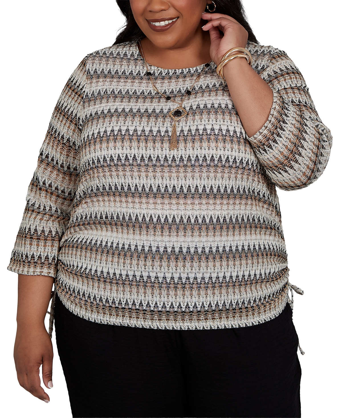 Click here for Alfred Dunner Plus Size Travel Advisory Biadere Te... prices