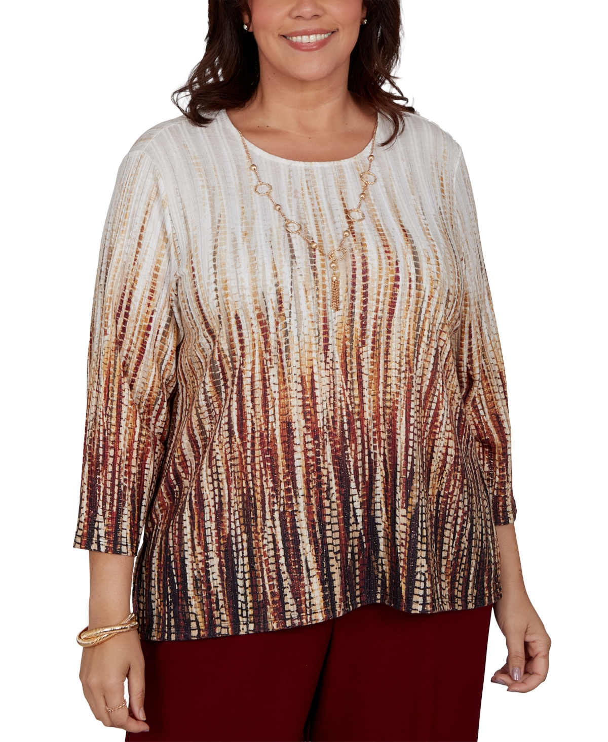 Click here for Alfred Dunner Plus Size Union Square Textured Ombr... prices
