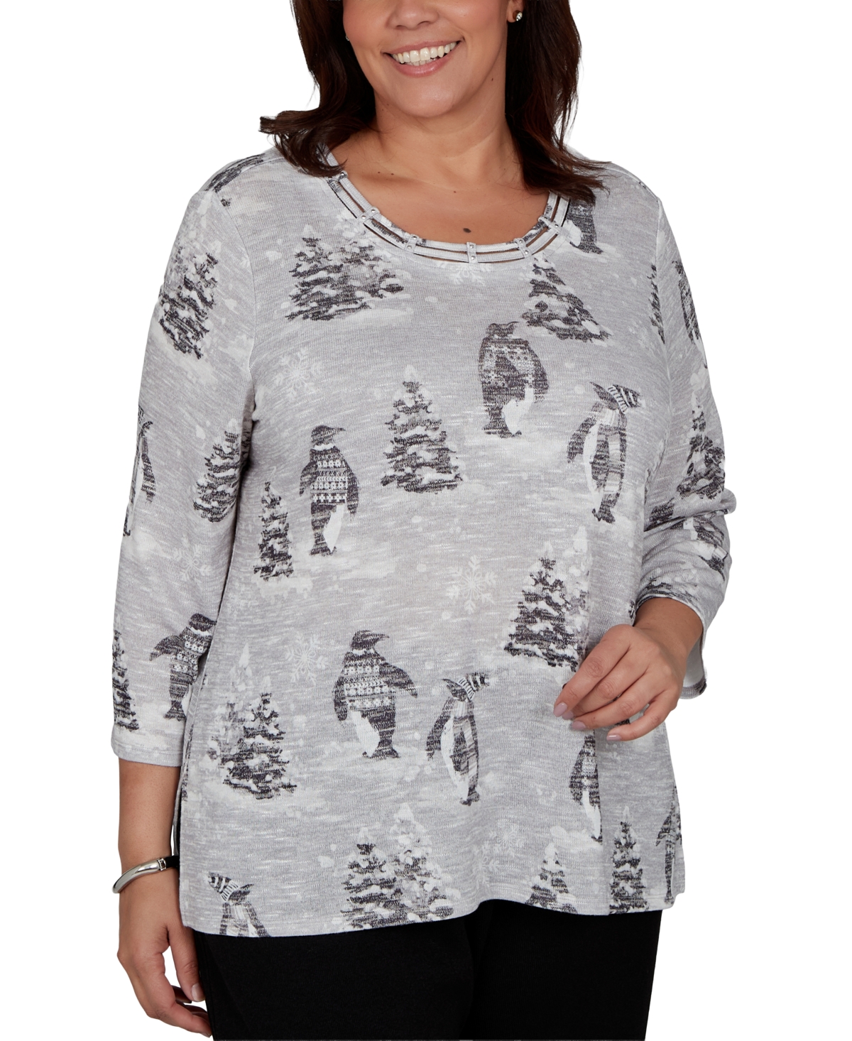 Click here for Alfred Dunner Plus Size Classic Penguins and Trees... prices