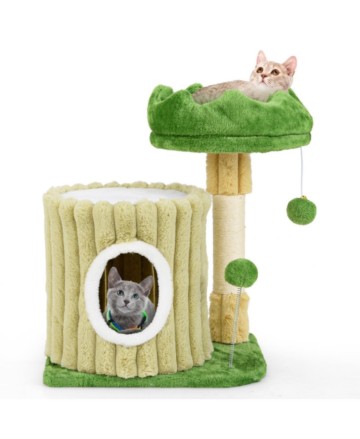 Click here for Hongge Compact Cat Tree with Plush Perch Cozy Cond... prices