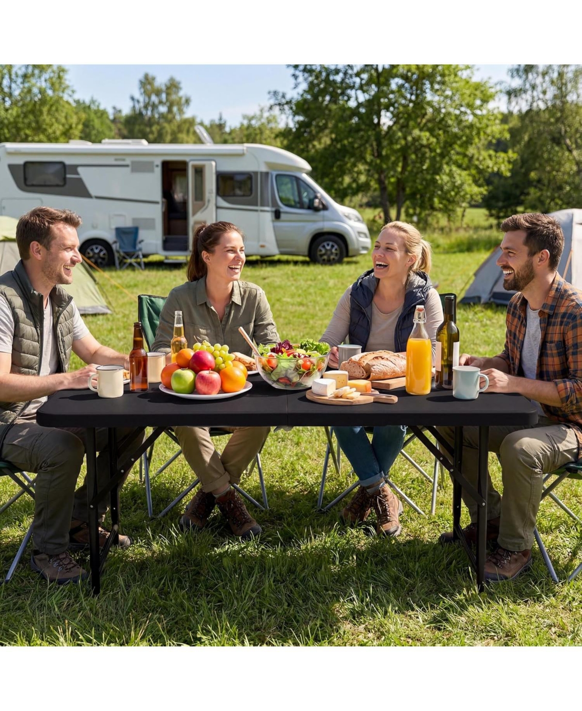 Click here for homfan 4ft Folding Table – Hdpe Portable Table wit... prices