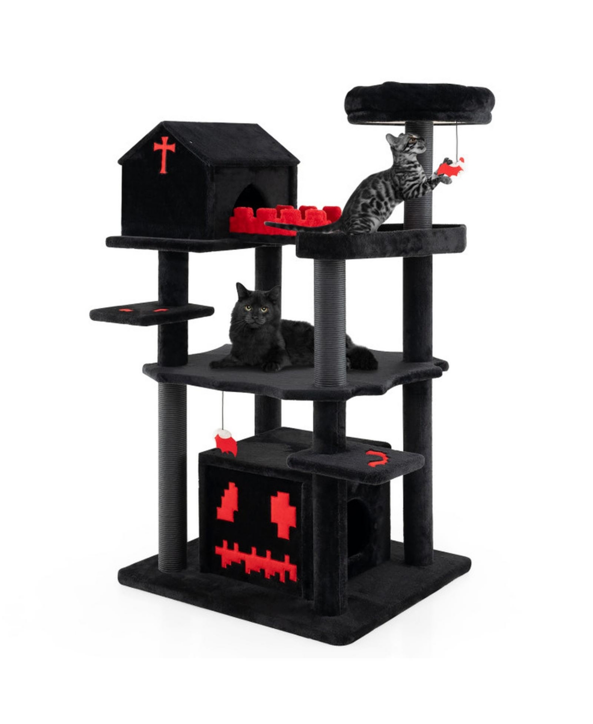 Click here for Hongge 49 Inch Gothic Cat Tree 6-Tier Cat Tower wi... prices
