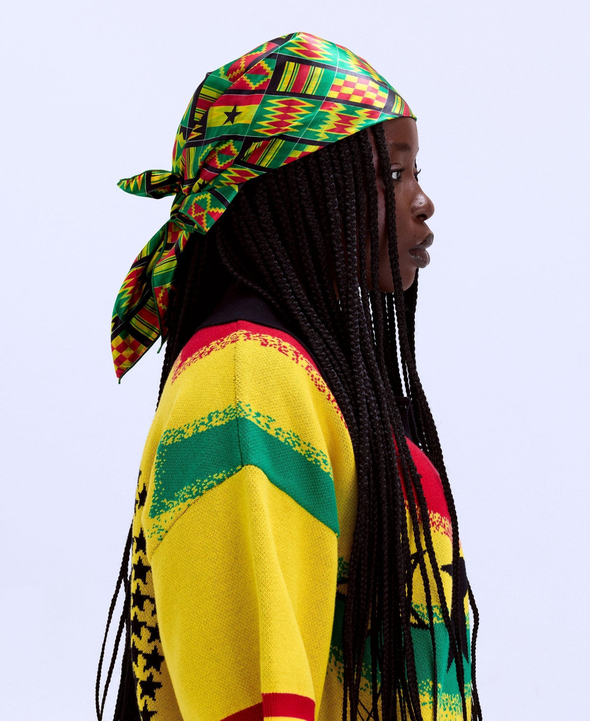 Click here for Kin Apparel Unisex Kente Satin Bandana - Ghana ken... prices