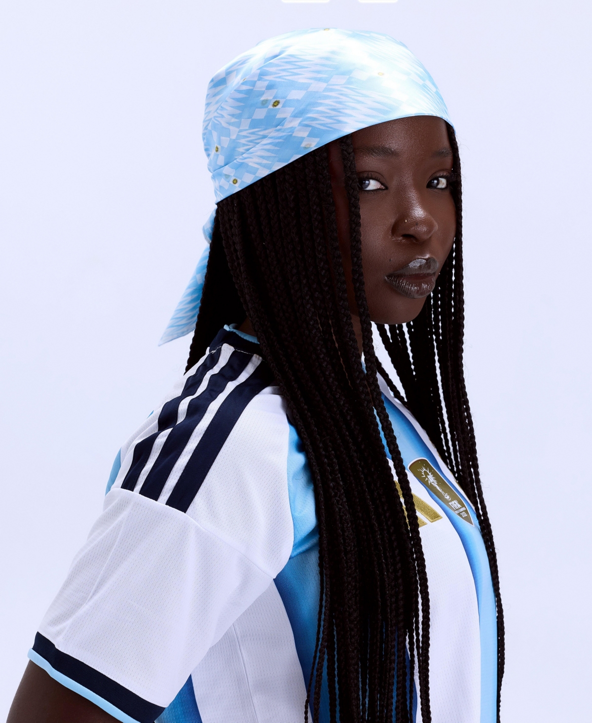 Click here for Kin Apparel Unisex Kente Satin Bandana - Celestial... prices