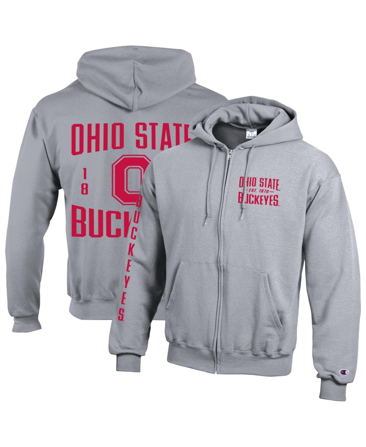 Click here for Champion Mens Heather Gray Ohio State Buckeyes Var... prices