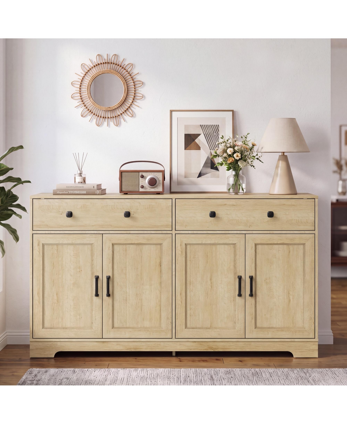 Click here for Gaomon 63 Inch Farmhouse Sideboard Buffet Cabinet... prices