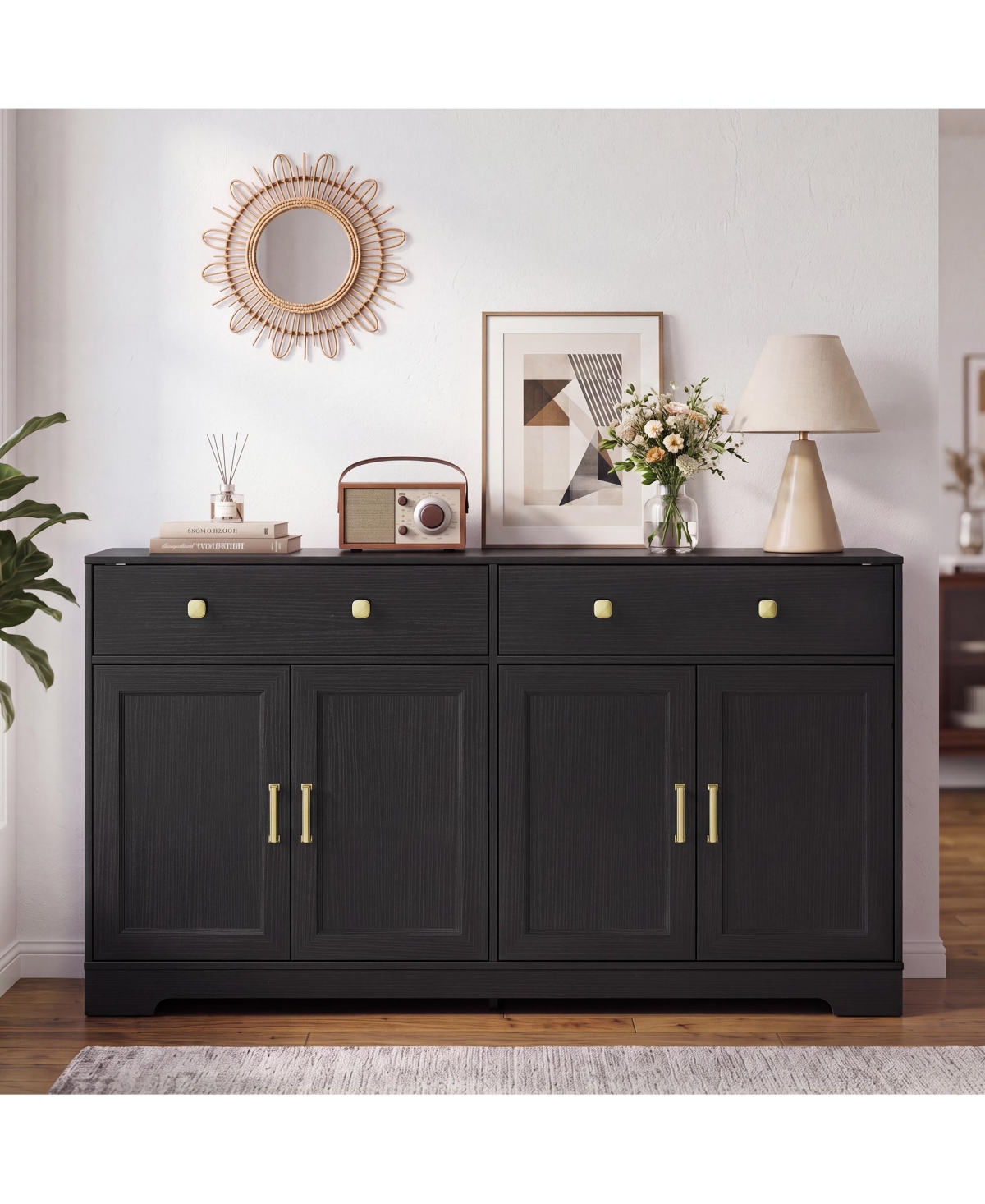 Click here for Gaomon 63 Inch Farmhouse Sideboard Buffet Cabinet... prices