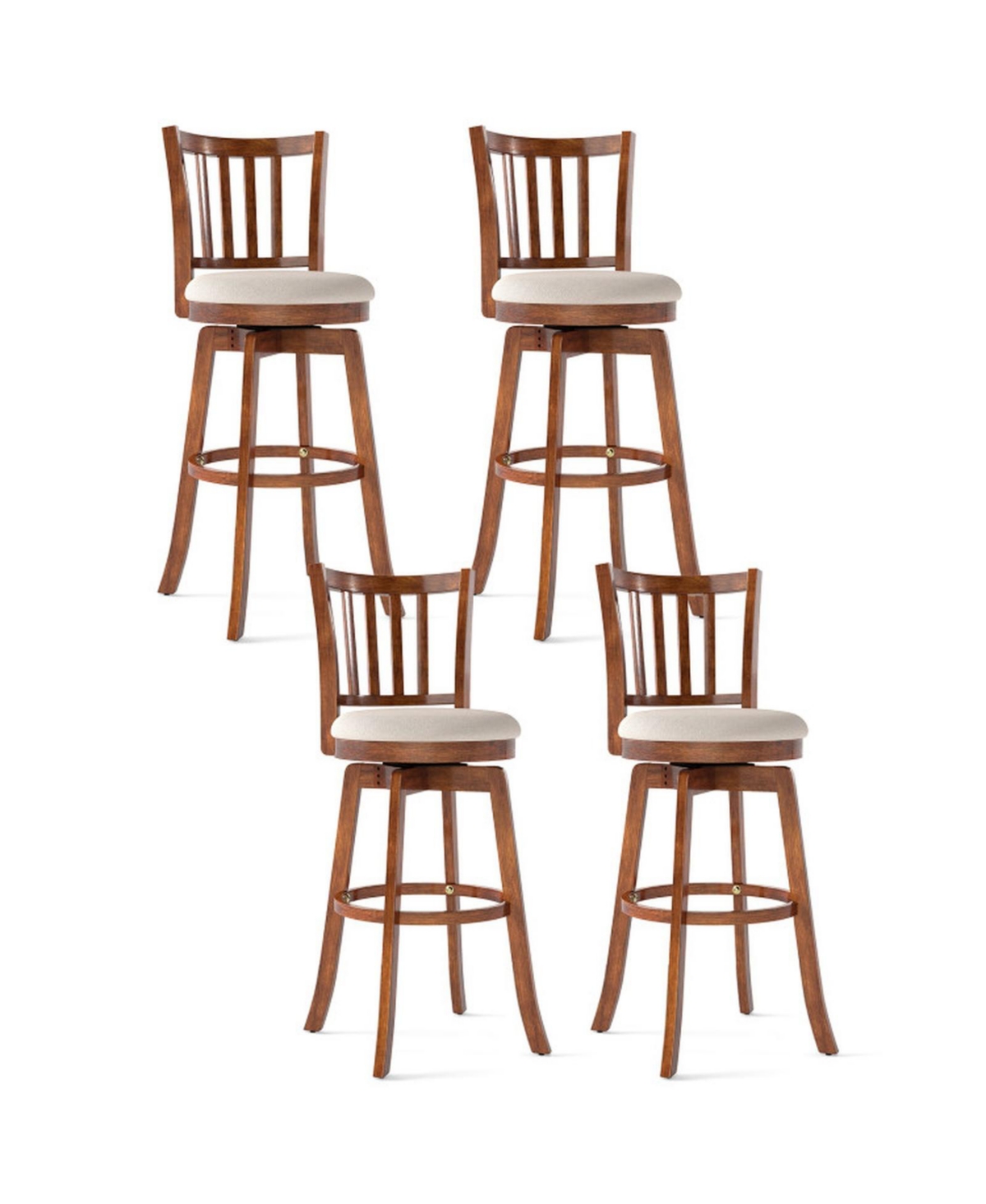 Click here for Sugift Swivel Bar Stools Set of 4 with Faux Leathe... prices