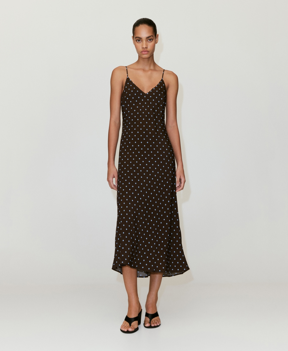 Click here for Mango Womens Floral Midi Thin-Strap V-Neck Dress -... prices