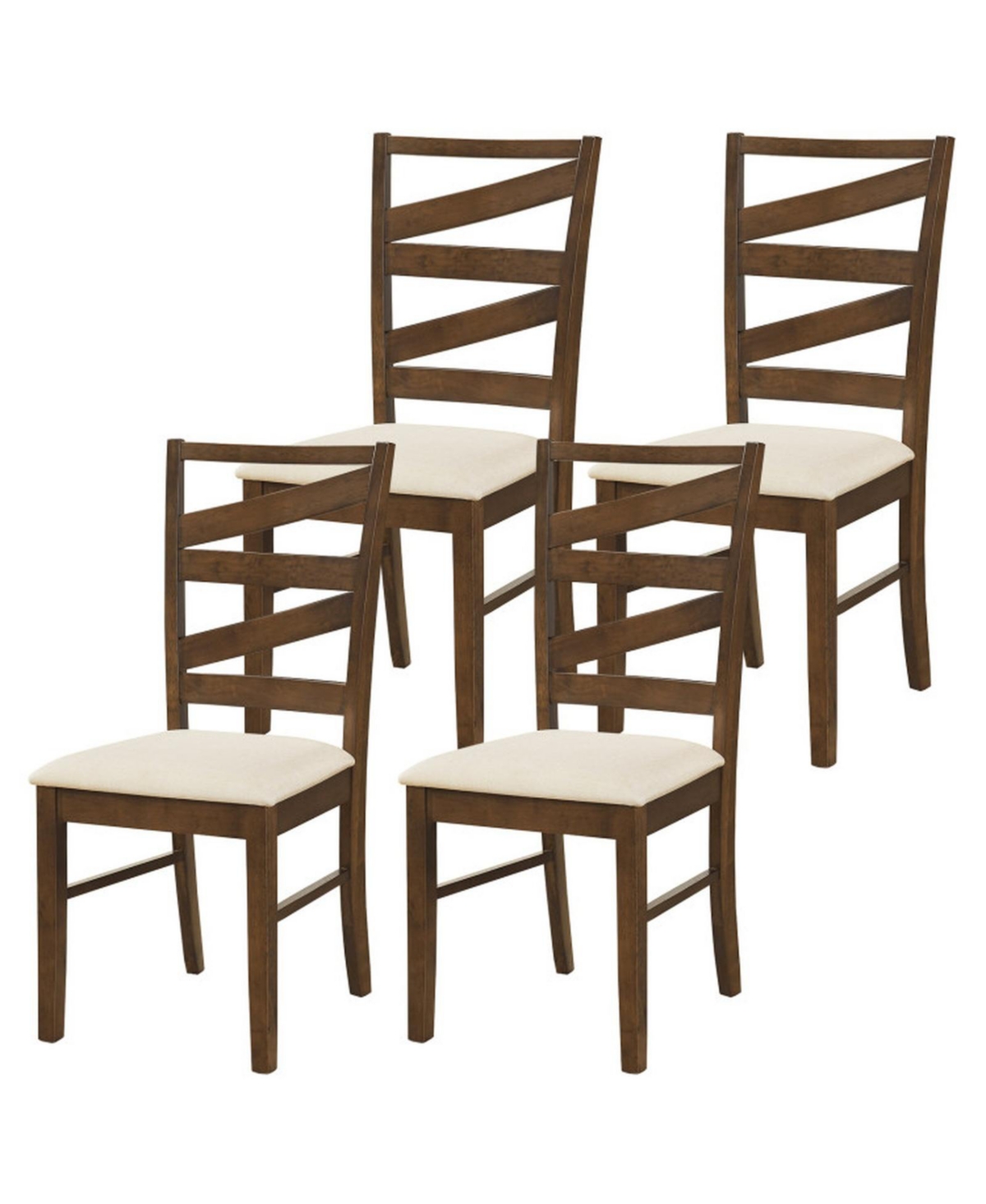 Click here for Sugift Upholstered Dining Chairs Set of 4 with Tal... prices