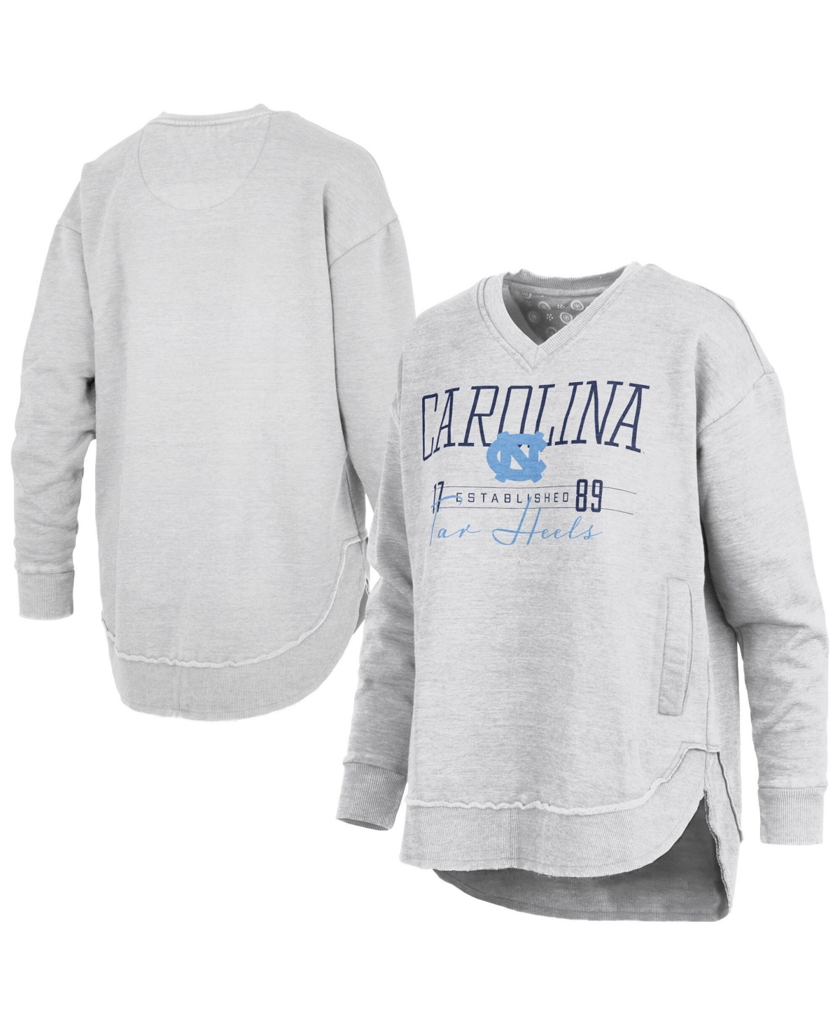 Click here for Pressbox Womens Heather Gray North Carolina Tar He... prices