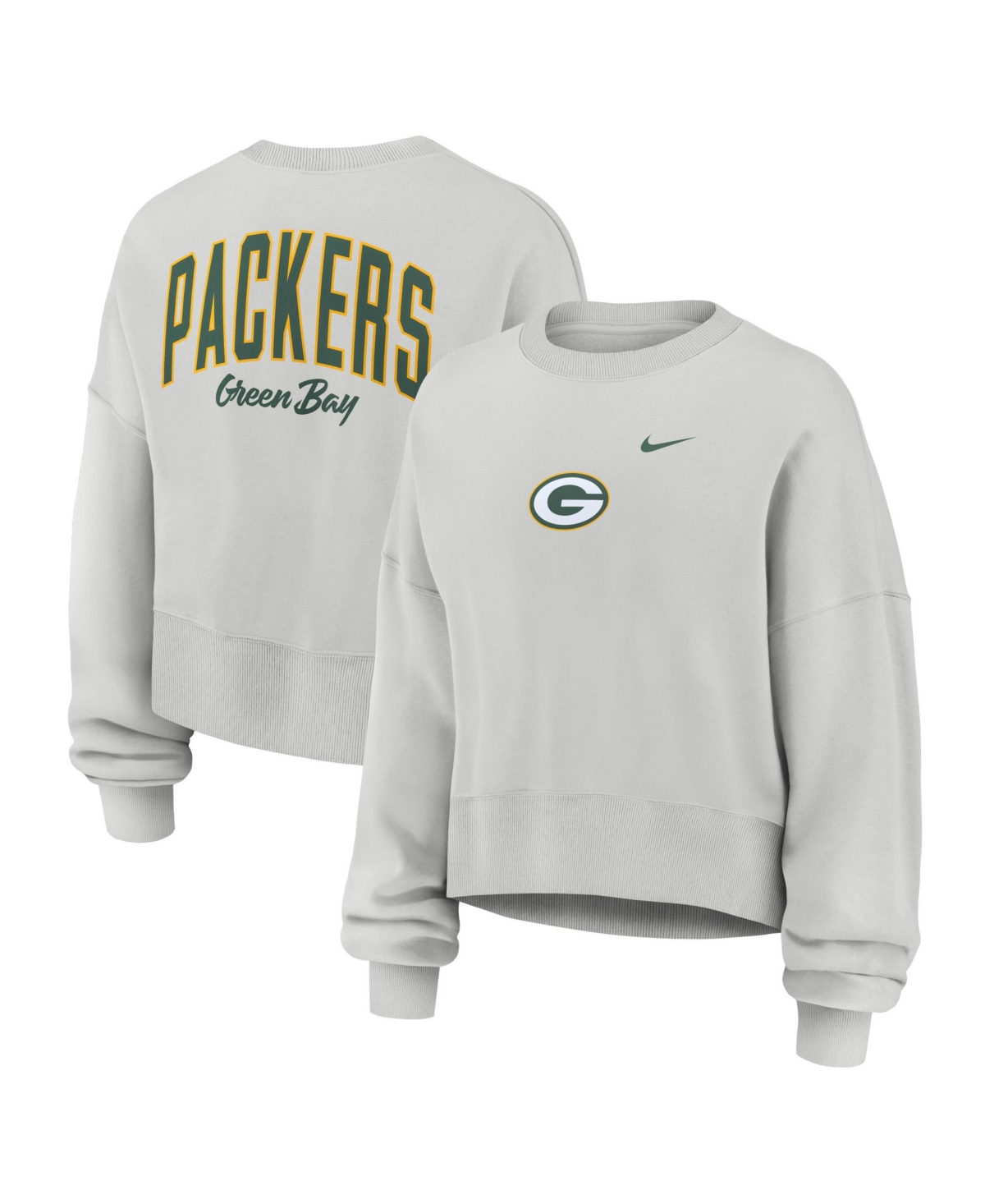 Click here for Nike Womens Gray Green Bay Packers Oversized Prime... prices