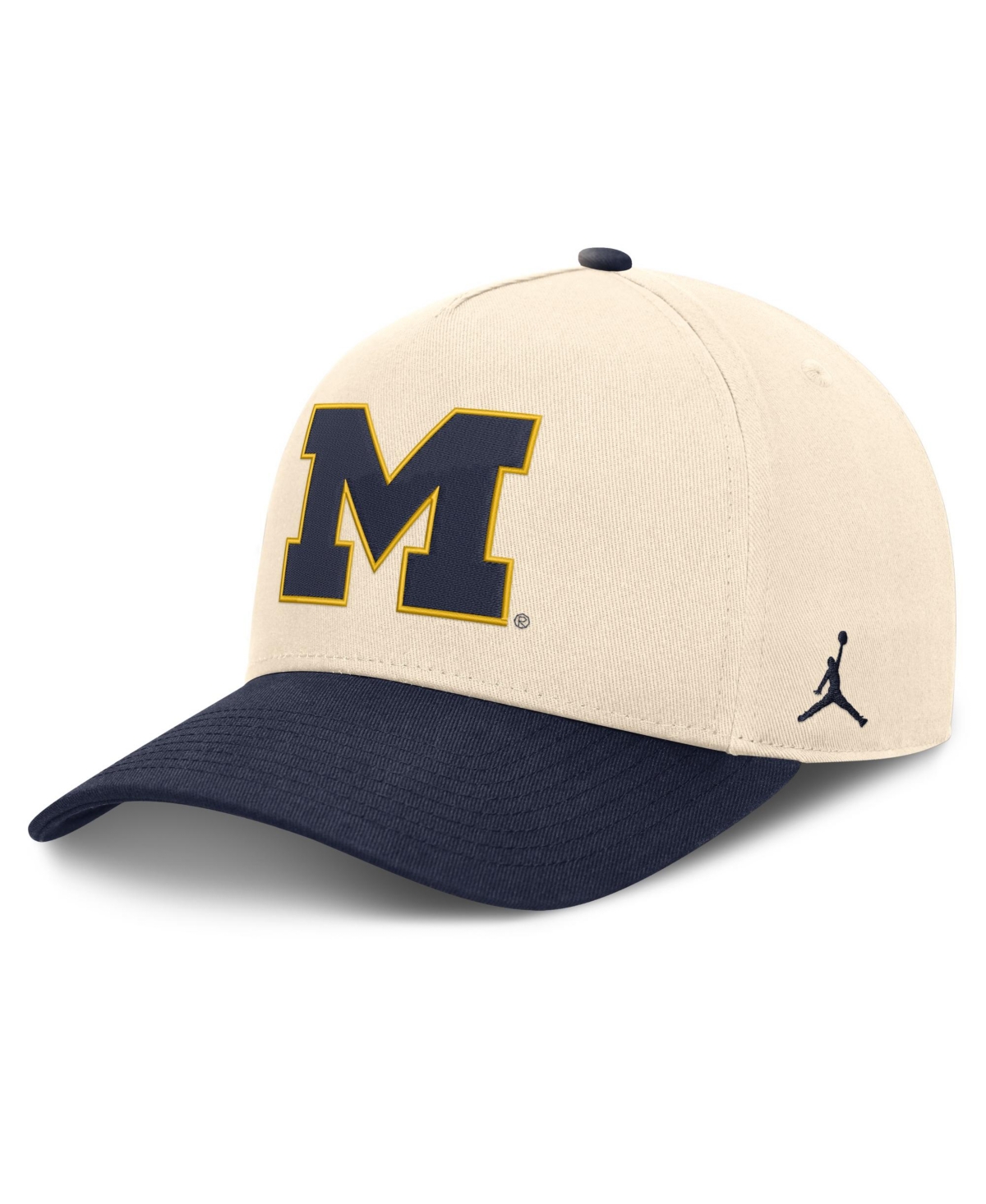 Click here for Jordan Mens and Womens Natural/Navy Michigan Wolve... prices