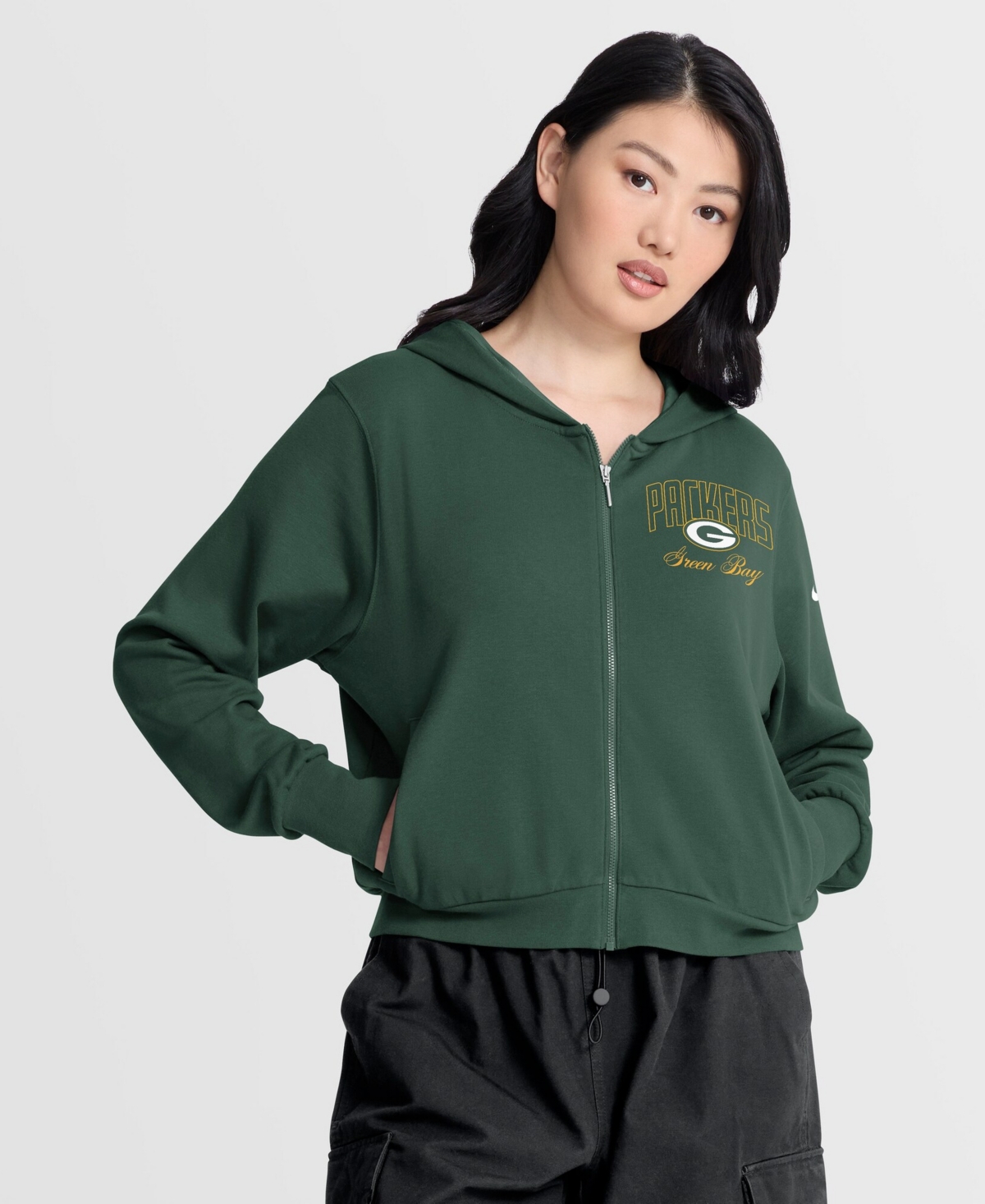 Click here for Nike Womens Green Bay Packers Primetime Full-Zip H... prices