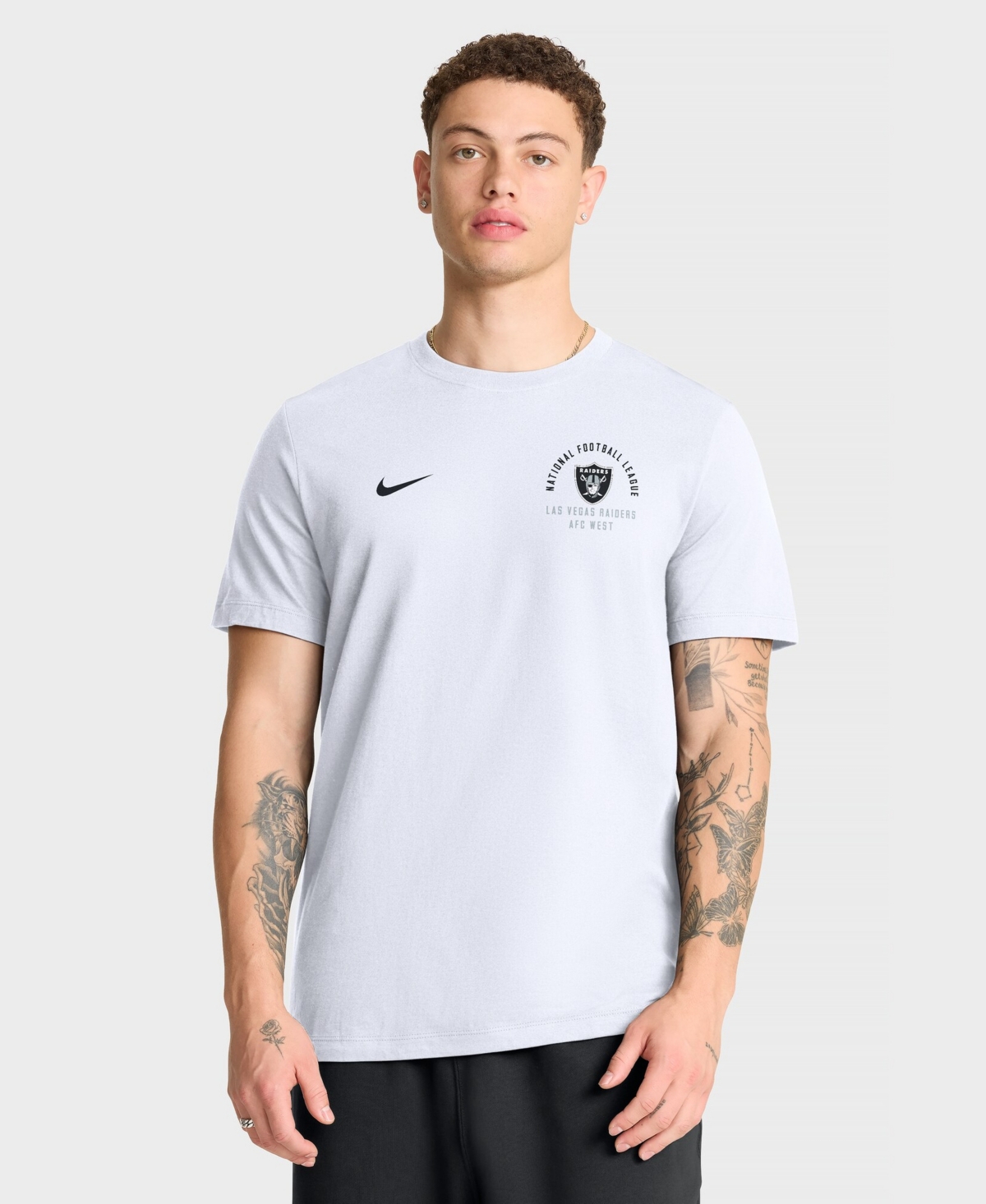 Click here for Nike Mens White Las Vegas Raiders Split Logo T-Shi... prices