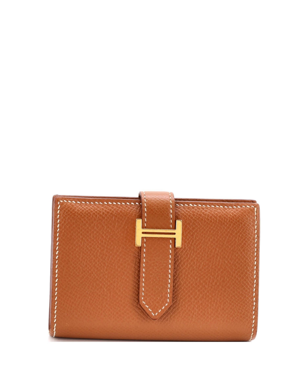 Click here for Pre-Owned Hermes Mini Bearn Wallet Epsom - Brown prices