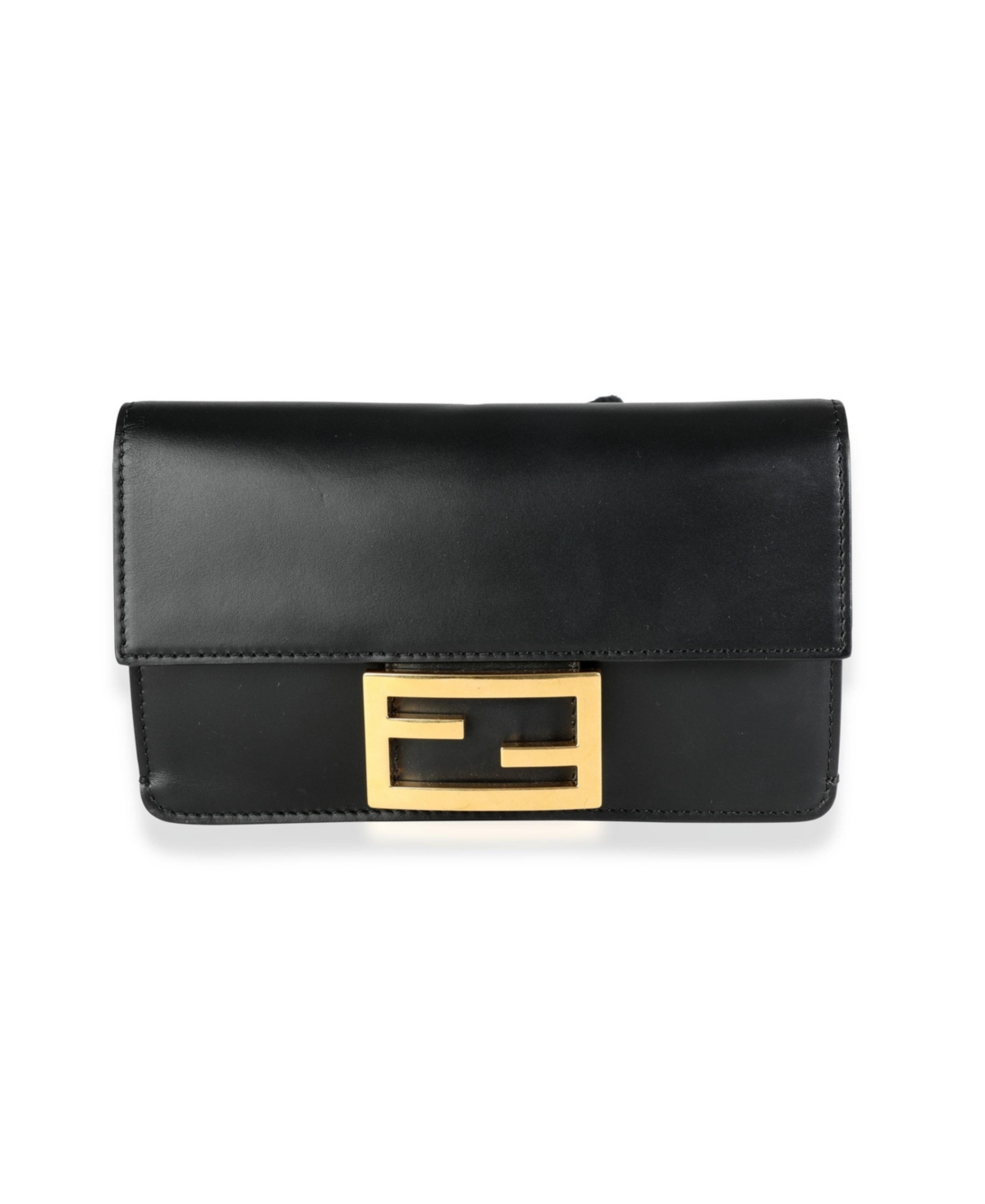 Click here for Pre-Owned Fendi Black Calfskin Mini Flat Baguette... prices