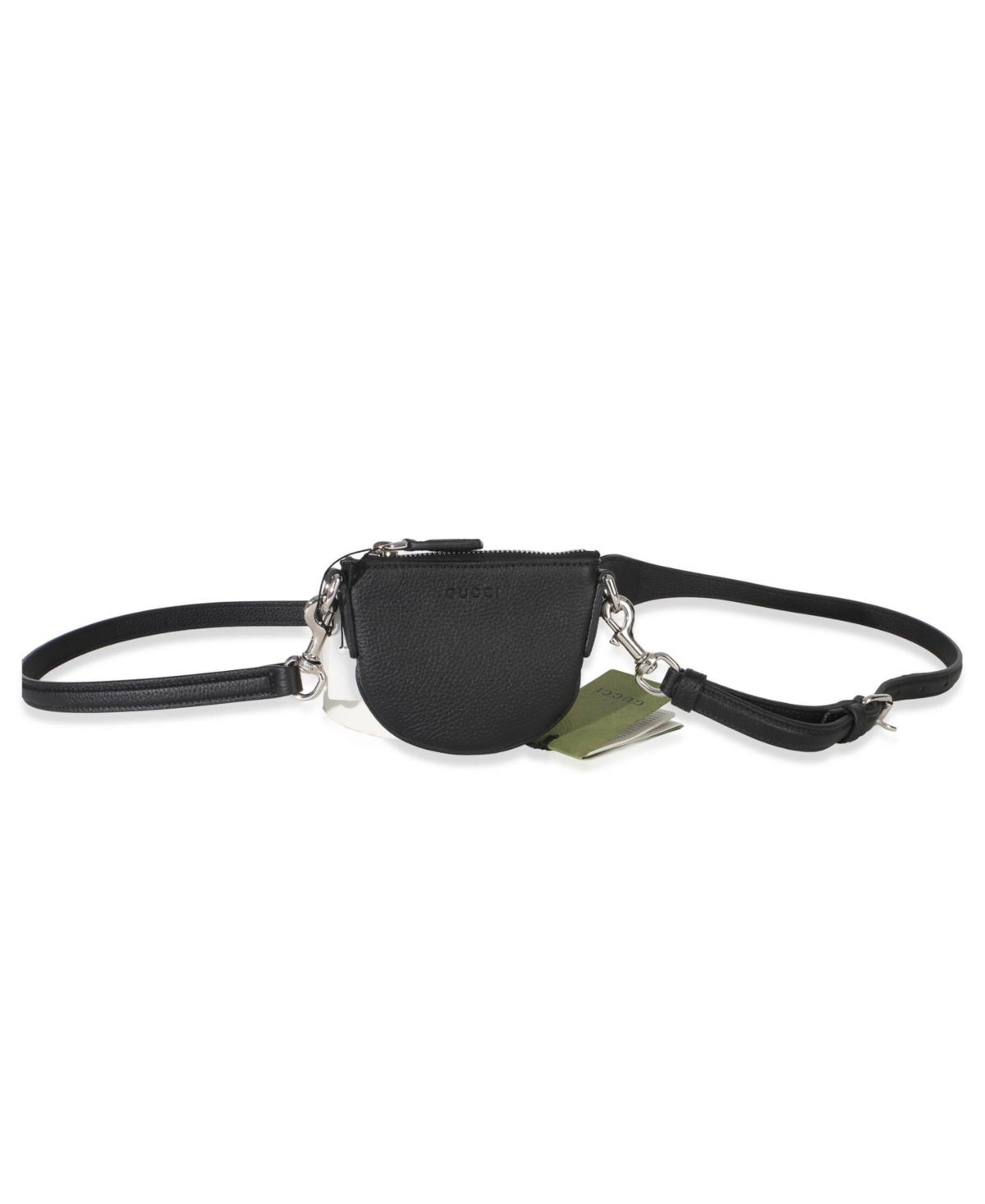 Click here for Pre-Owned Gucci Black Pebbled Calfskin Mini B Shou... prices