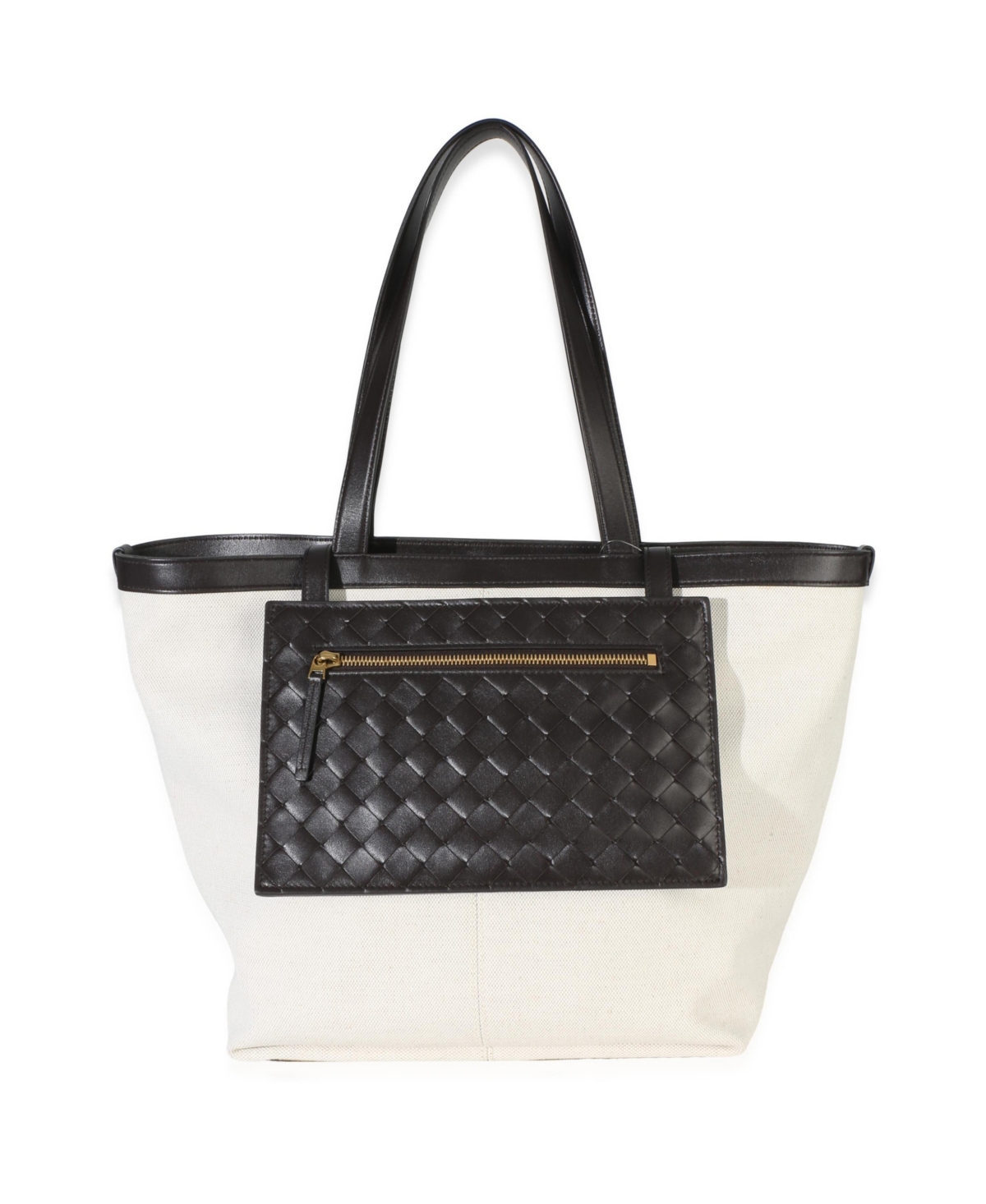 Click here for Pre-Owned Bottega Veneta Beige Brown Canvas Mix Na... prices