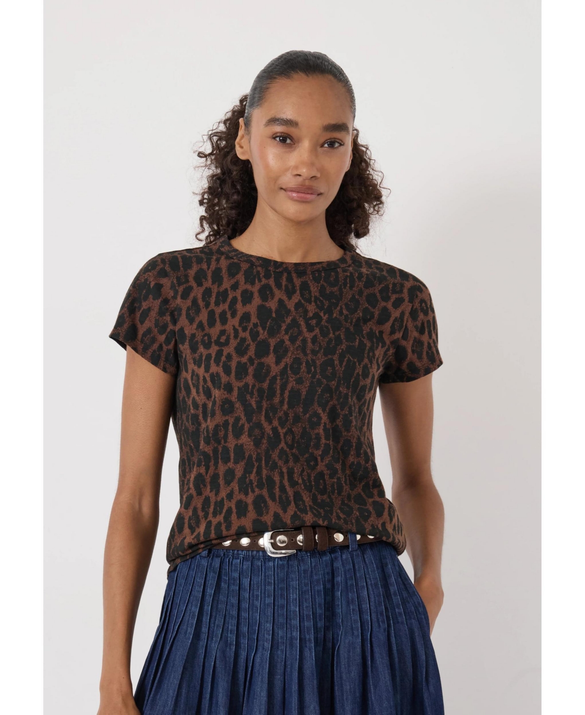 Click here for Hush Womens Printed Slim Fit Slub T-shirt - Soft l... prices