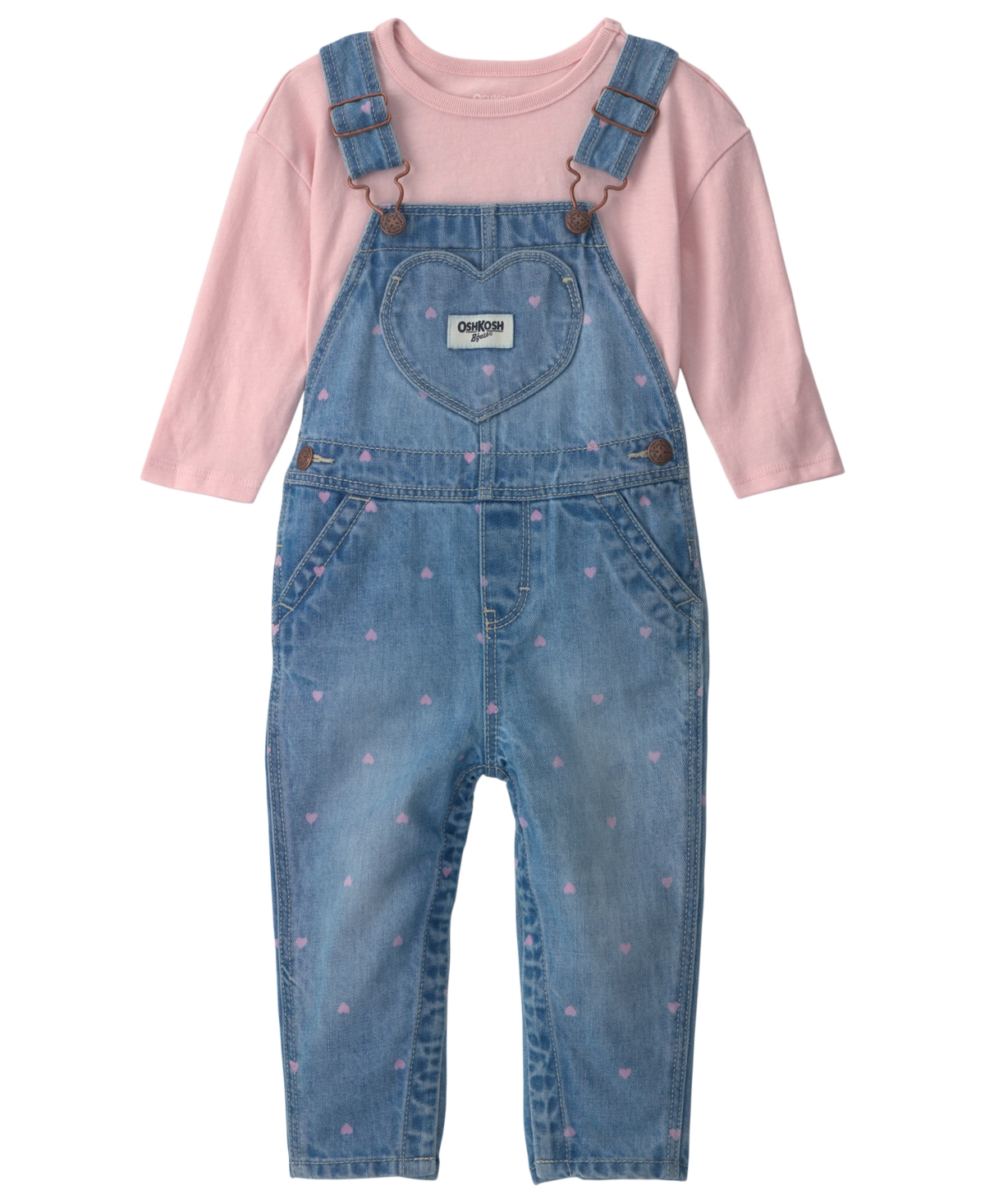 Click here for Osh Kosh Baby Girls Sleeveless Heart Denim Jumper... prices