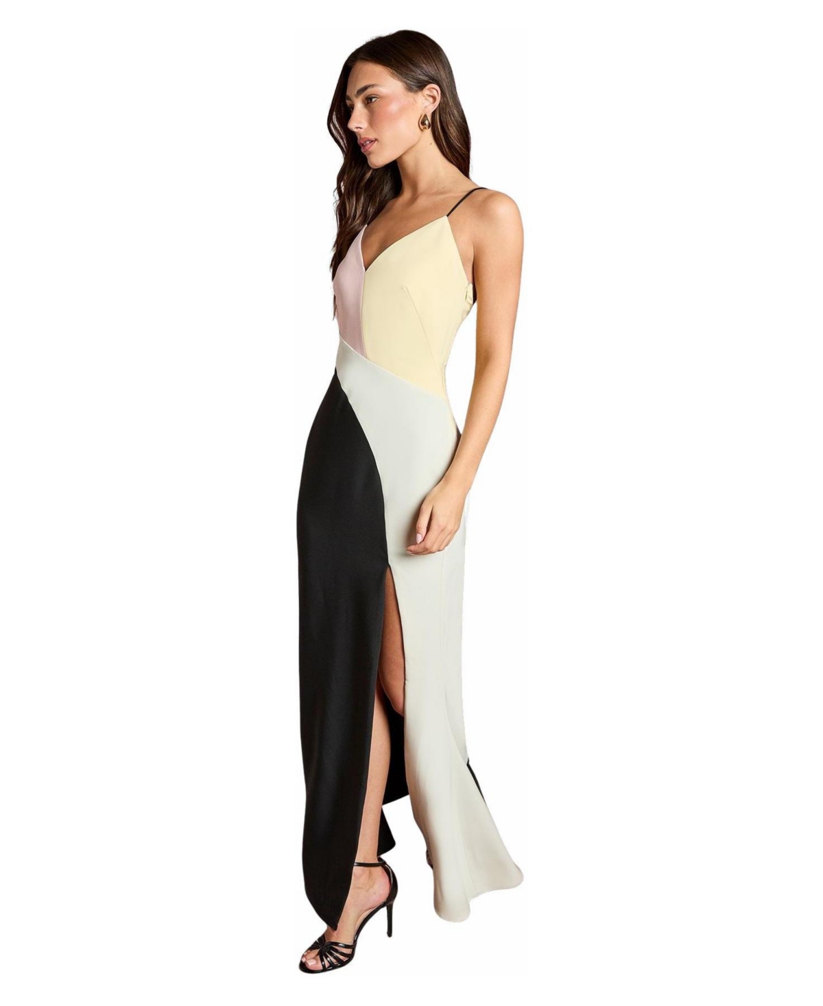 Click here for Coast Womens Colorblock Maxi V-Neck Dress - Multi prices