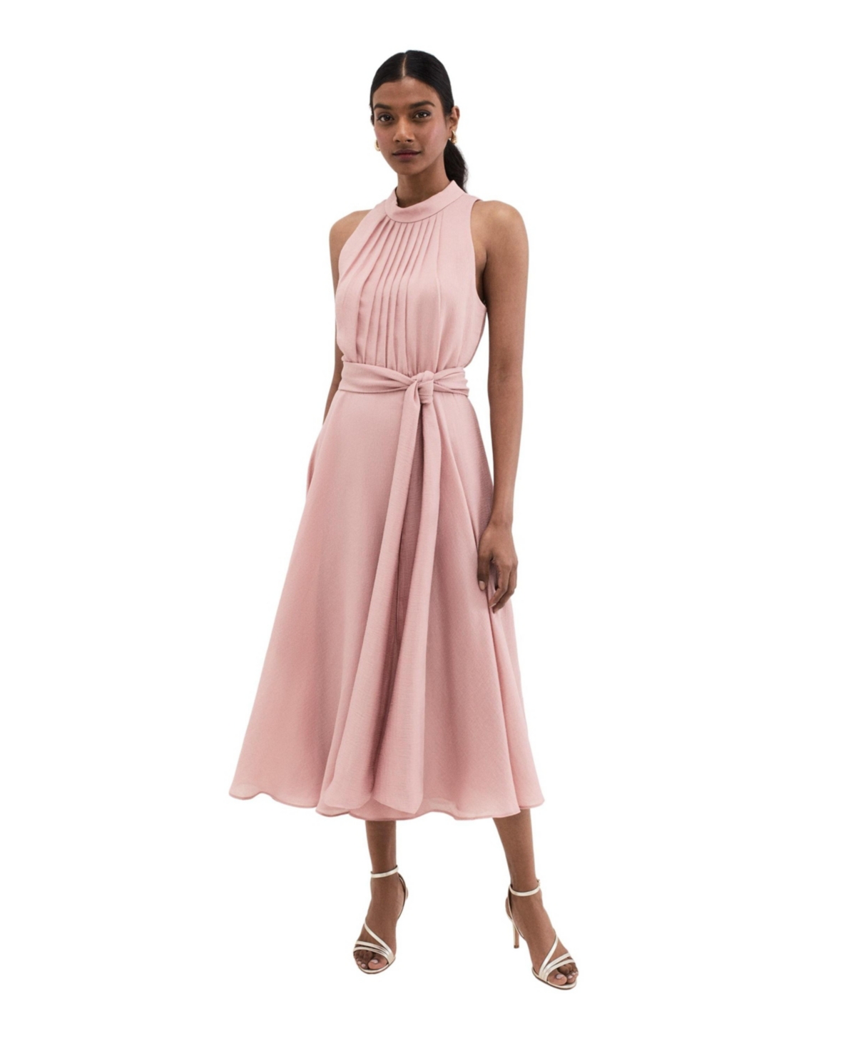 Click here for Phase Eight Womens Lucinda Pleated High-Neck Midi... prices