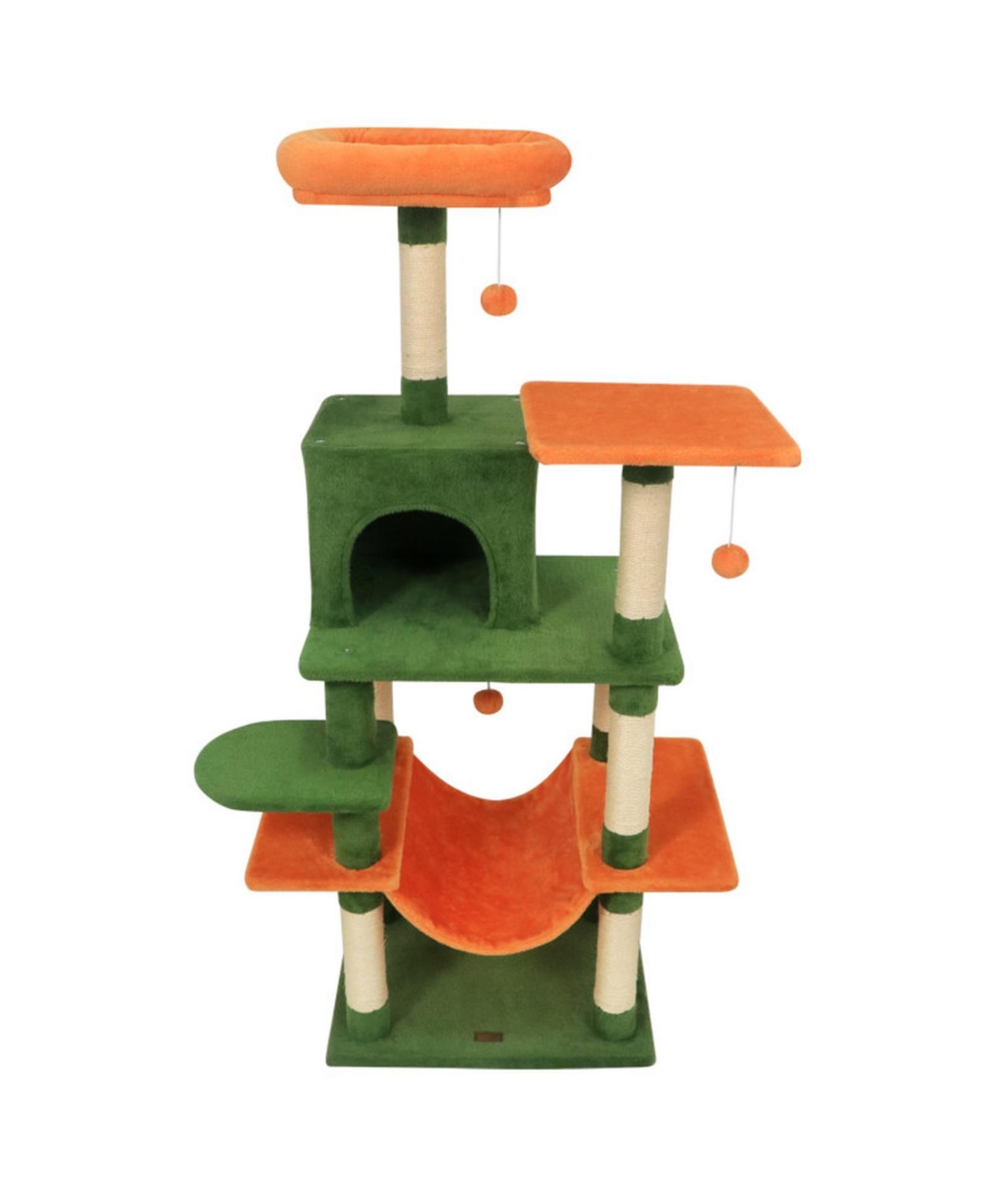 Click here for Hongge Plush 58 Inch Multi-Level Cat Tower with Ha... prices