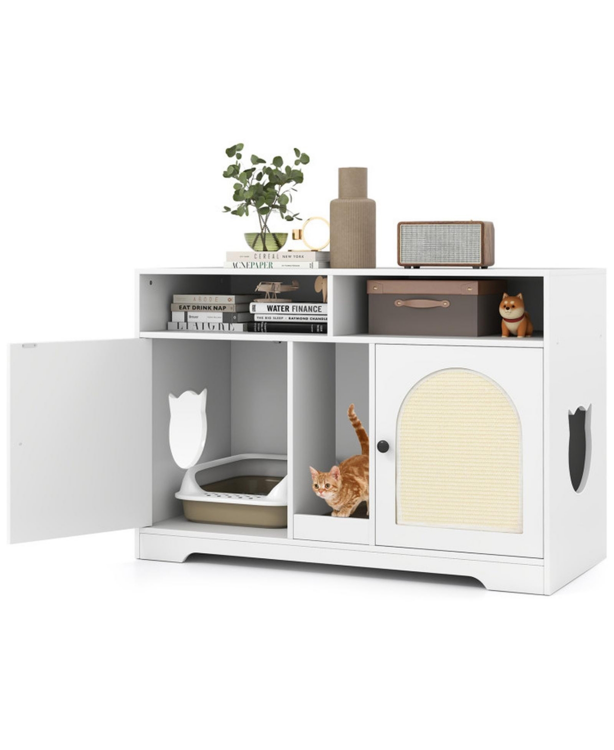 Click here for Hongge 43 in Cat Litter Box Enclosure with Double... prices