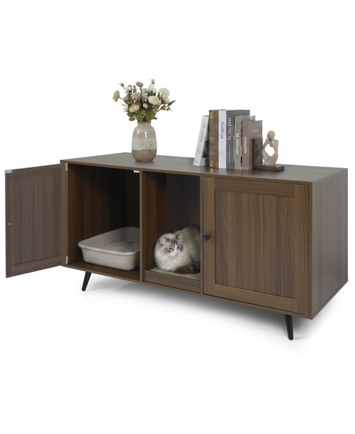 Click here for Hongge 47 in Double Cat Litter Box Enclosure for 2... prices
