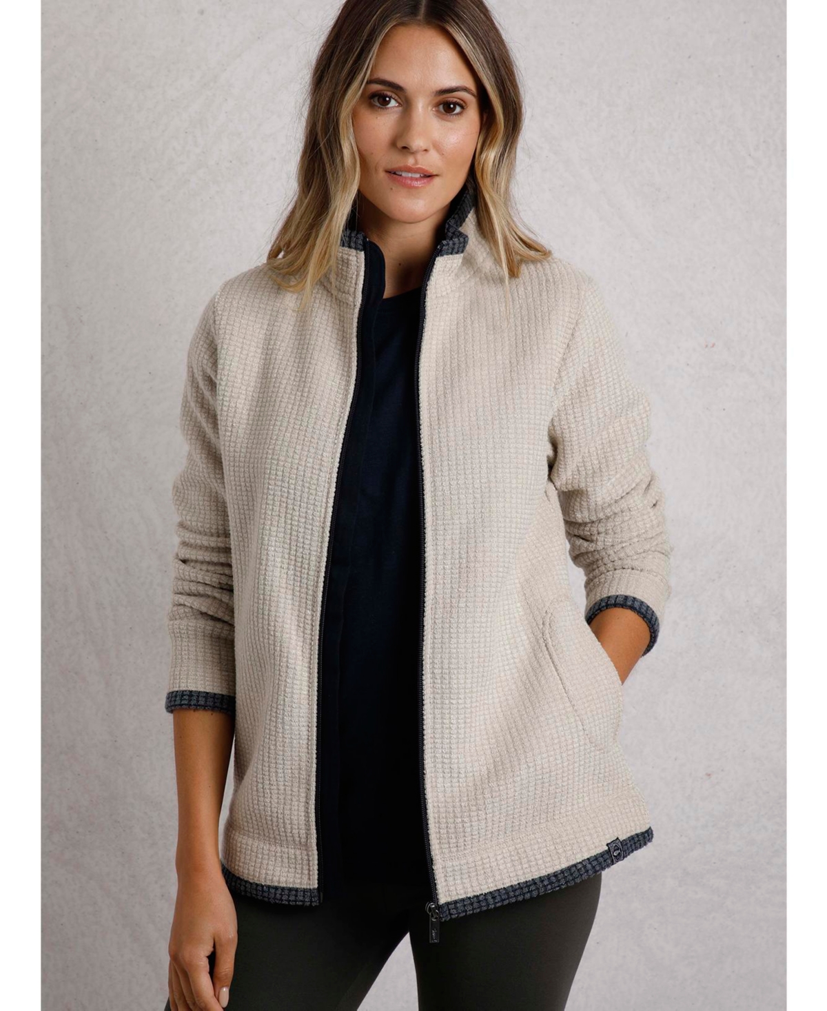 Click here for Weird Fish Womens Ariana Full Zip Grid Fleece - Ec... prices