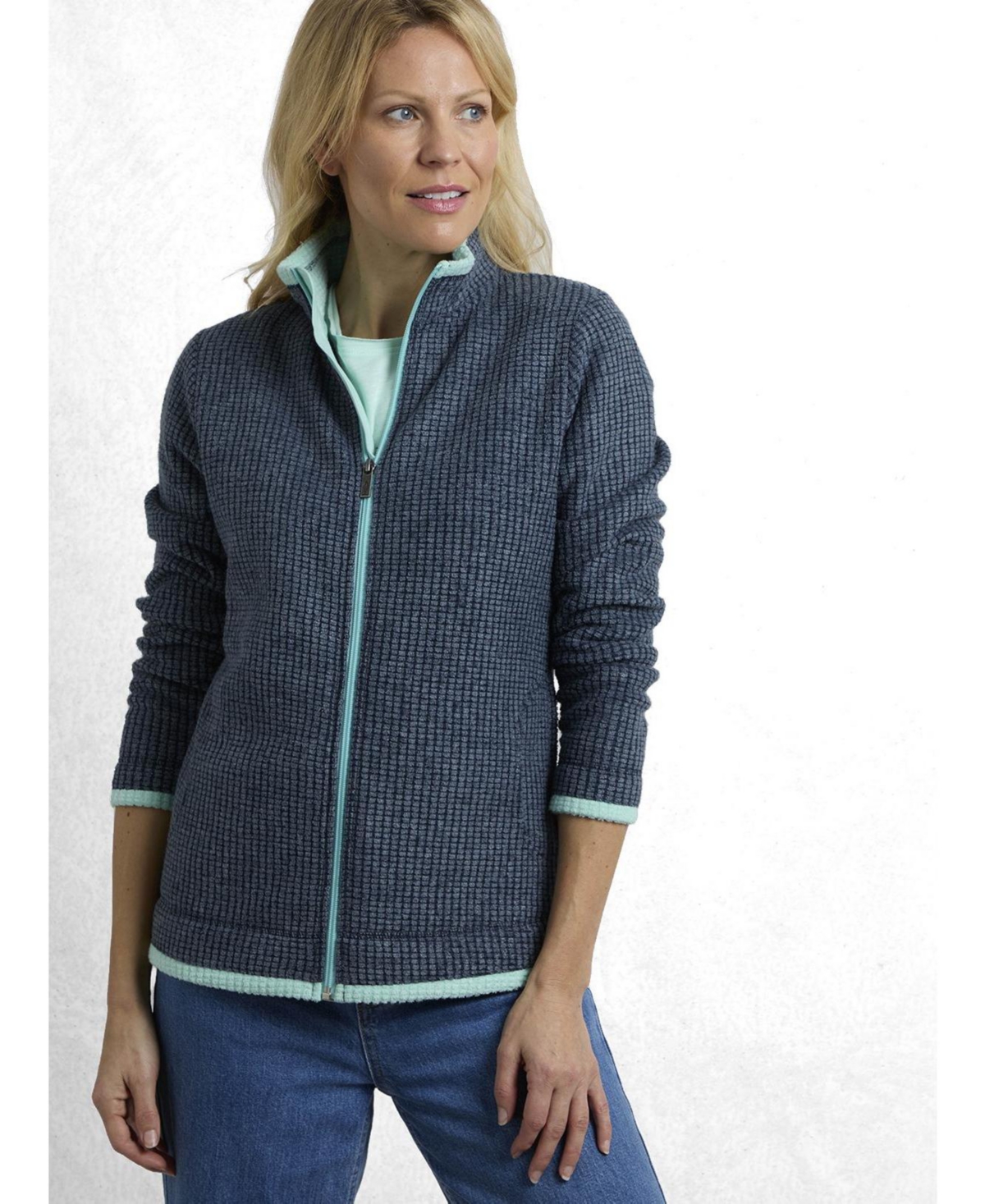 Click here for Weird Fish Womens Ariana Full Zip Grid Fleece - Ri... prices