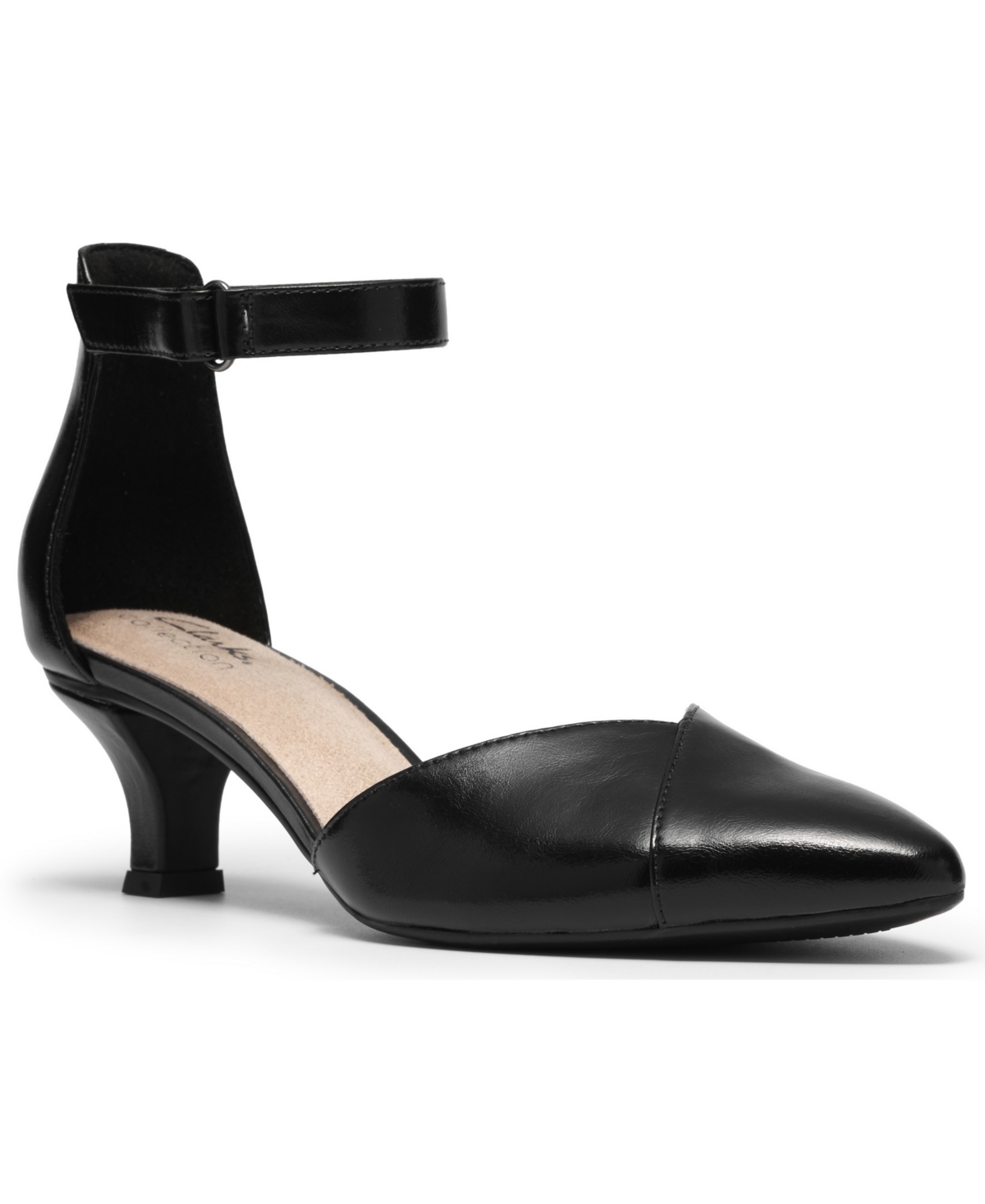 Click here for Clarks Womens Kepley Strap Pointed Toe Pumps - Bla... prices