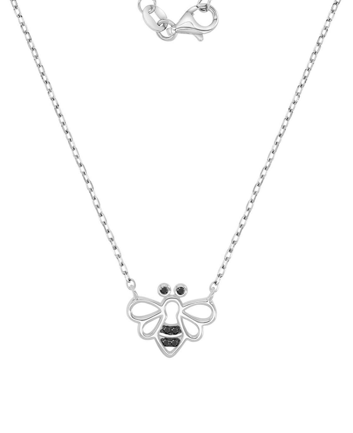 Click here for Macys Black Rhodium Over Sterling Silver Black Spi... prices