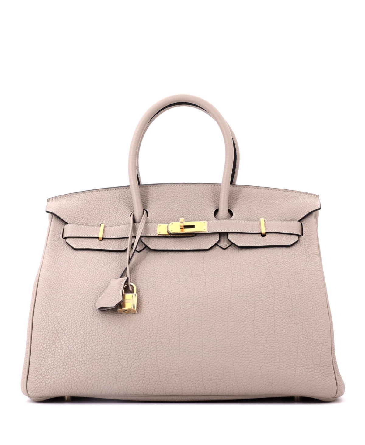 Click here for Pre-Owned Hermes Birkin 35 Handbag Grey Togo with... prices