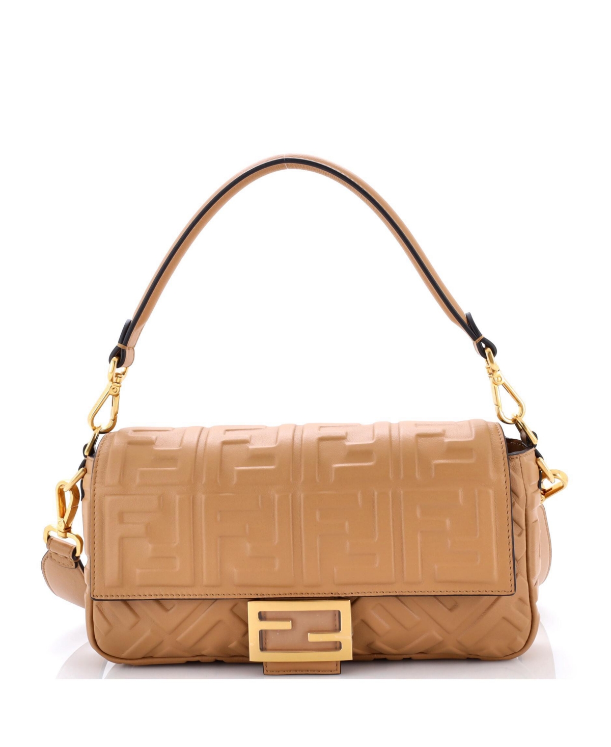 Click here for Pre-Owned Fendi Medium Baguette Nm Bag Zucca Embos... prices