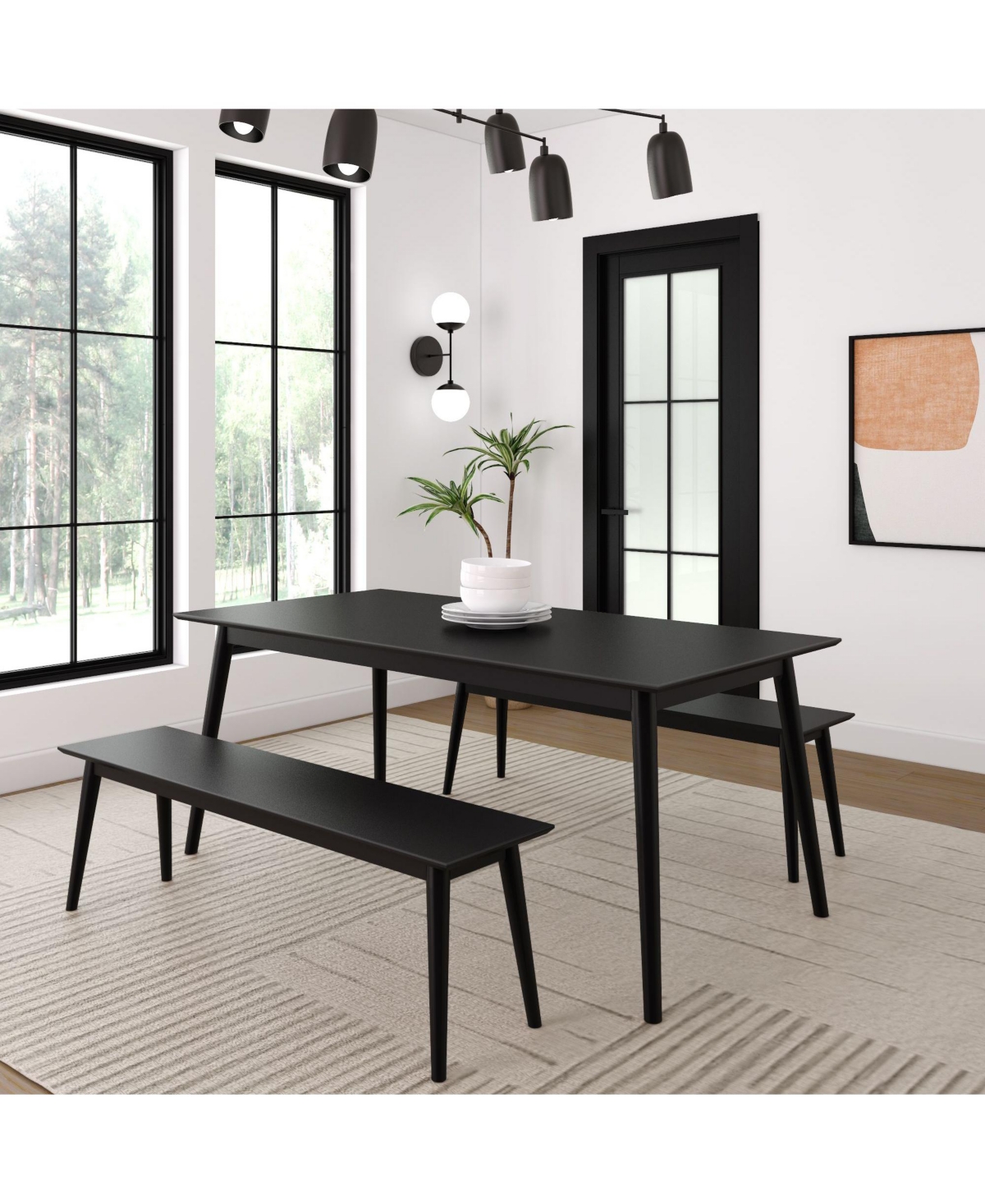 Click here for Plank+Beam 72 Mid-century Modern Solid Wood Dining... prices