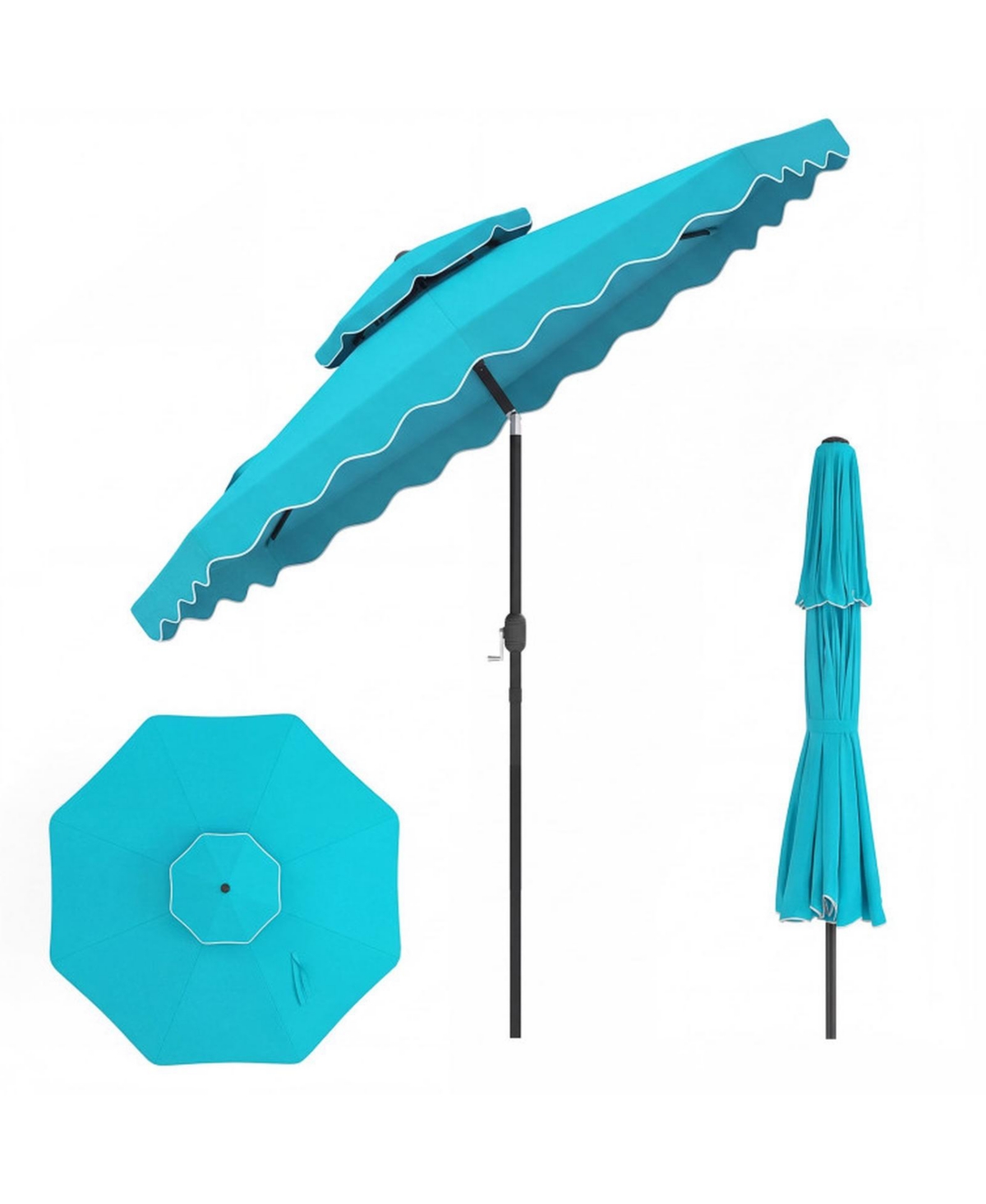 Click here for Gouun 9 Feet Outdoor Patio Umbrella with Push Butt... prices
