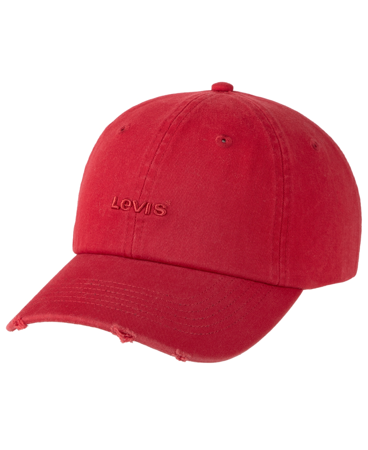 Click here for Levis Mens Distressed Baseball Hat - Red prices