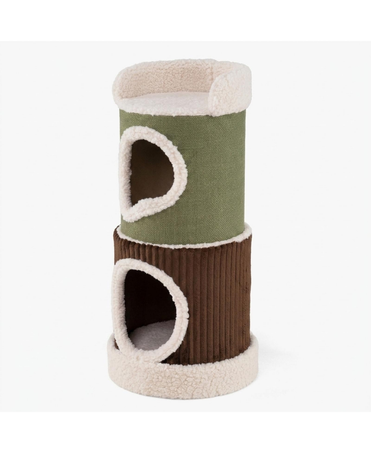 Click here for Sugift 3-Level Barrel Cat House with Top Perch Dou... prices