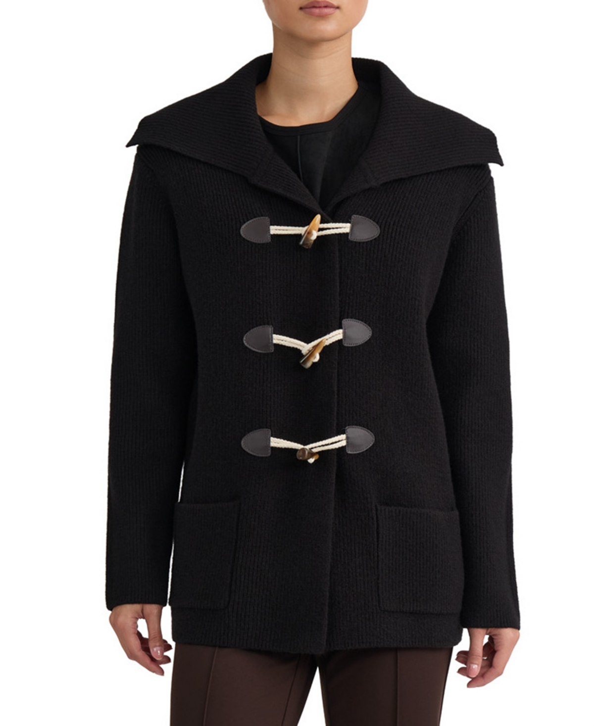 Click here for Jones New York Womens Mid-Length Toggle-Front Coll... prices