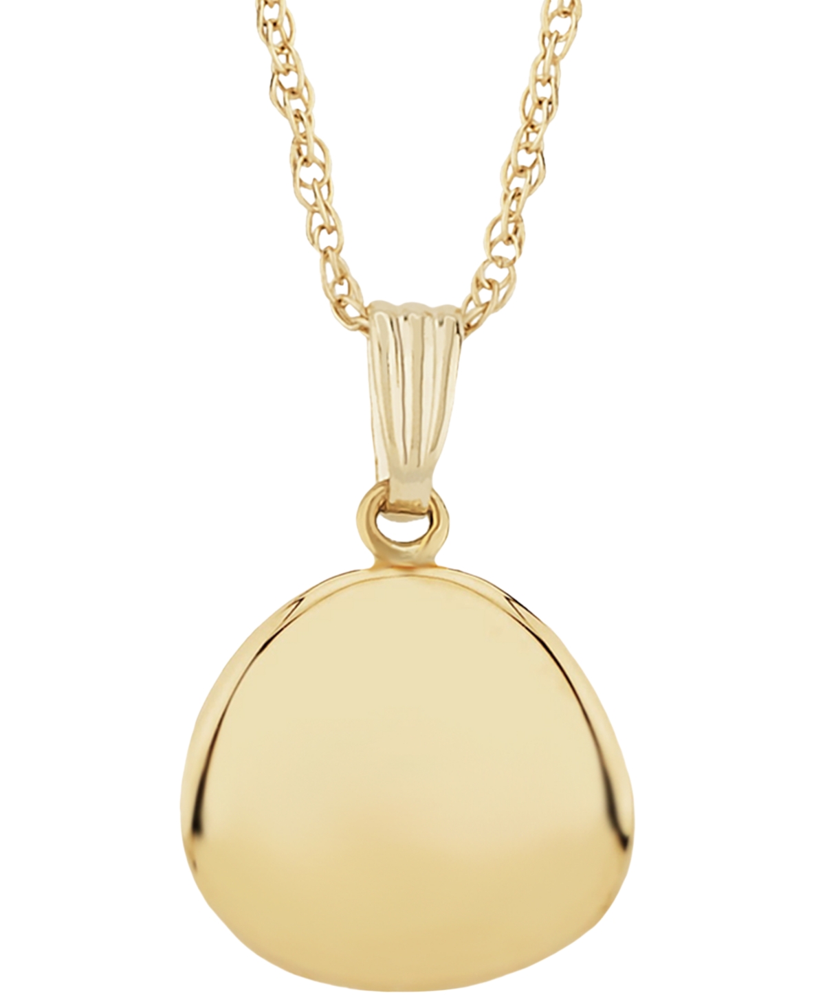 Click here for Macys Dapped Disc Pendant Necklace in 14k Yellow G... prices