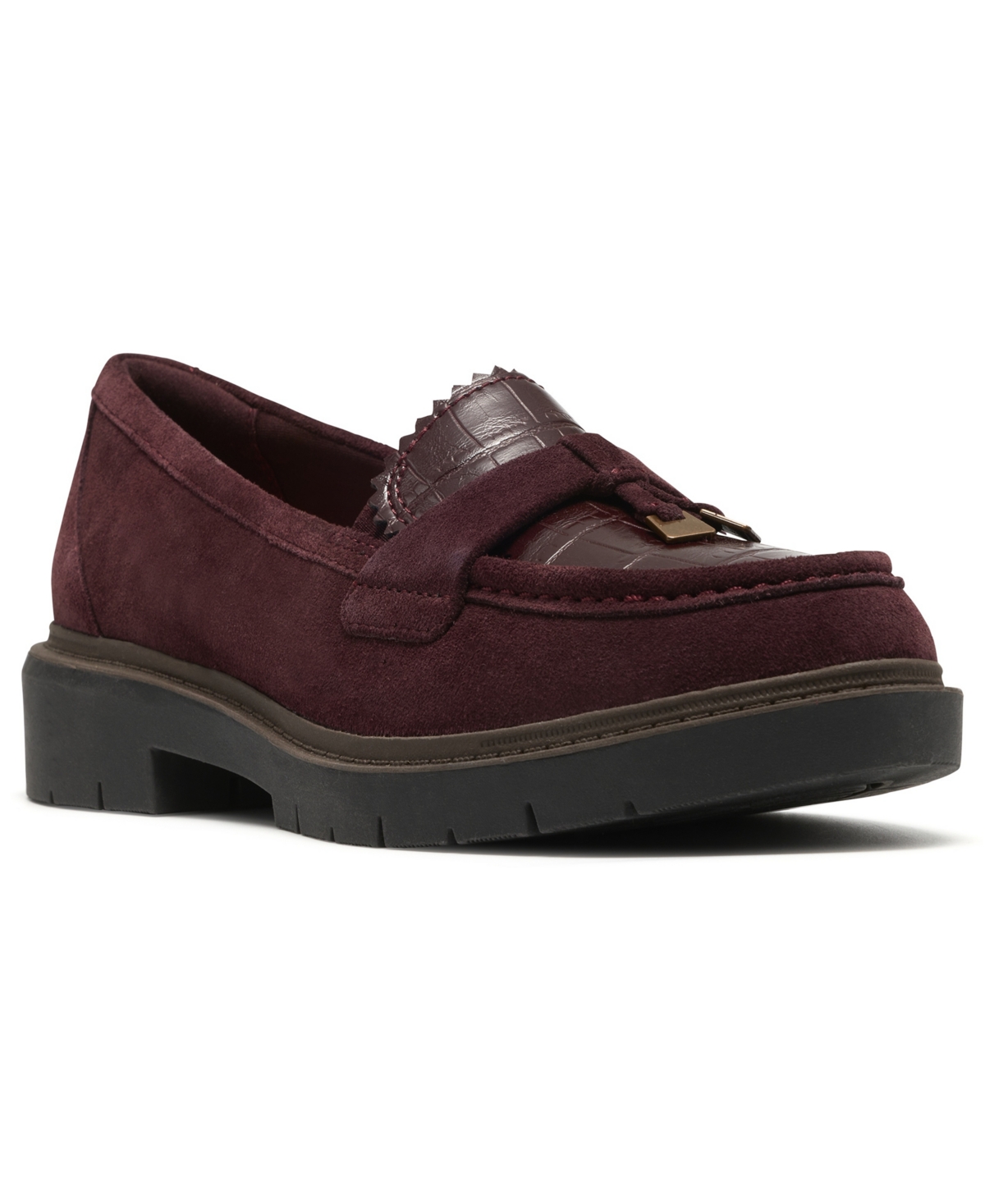 Click here for Clarks Womens Westlynn Bella Slip-On Loafers - Bur... prices