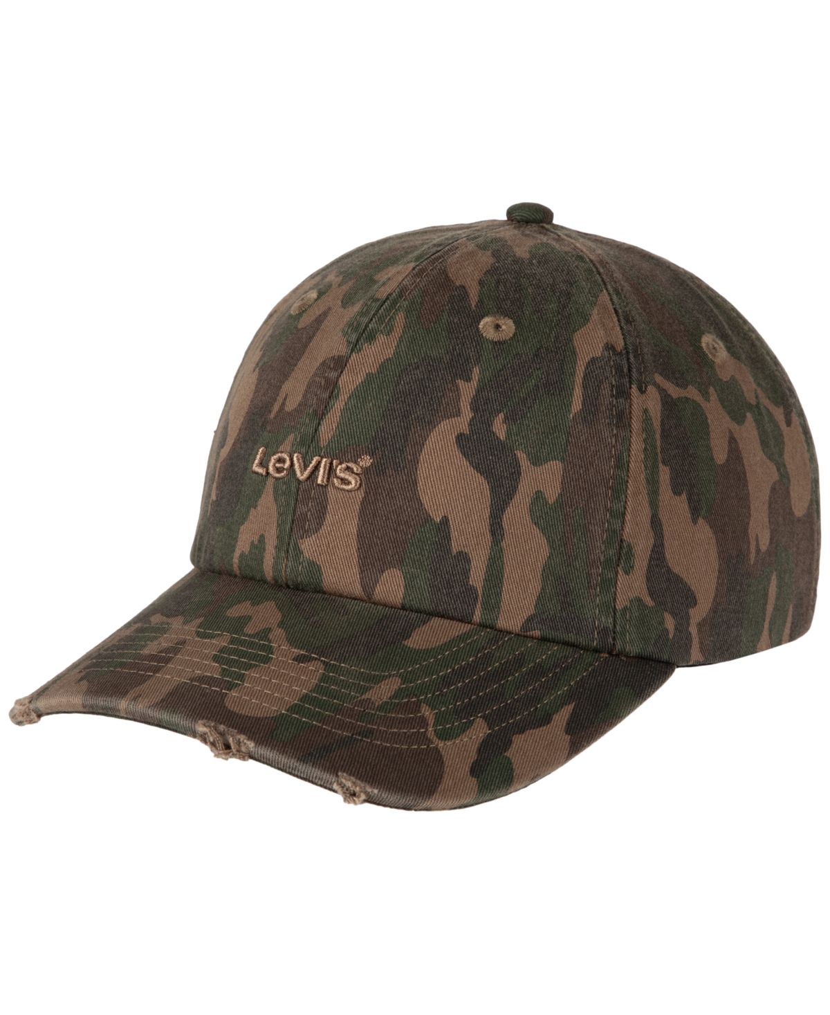 Click here for Levis Mens Distressed Baseball Hat - Camo prices