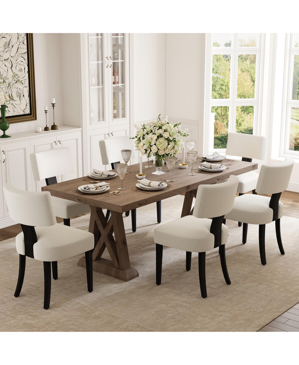 Click here for homfan Dining Chairs Set of 6 Mid-Century Modern C... prices