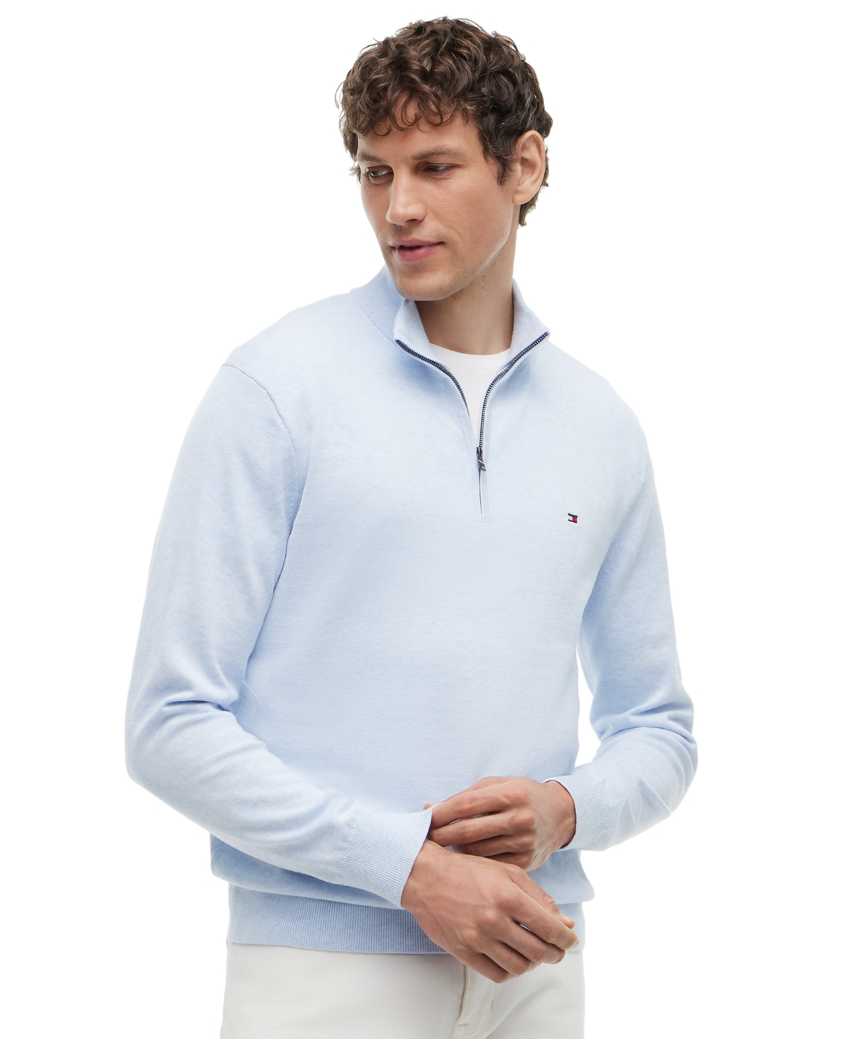 Click here for Tommy Hilfiger Mens Essential Quarter-Zip Pullover... prices