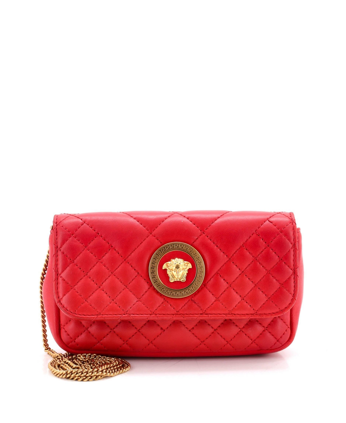 Click here for Pre-Owned Versace Mini Medusa Icon Chain Flap Bag... prices